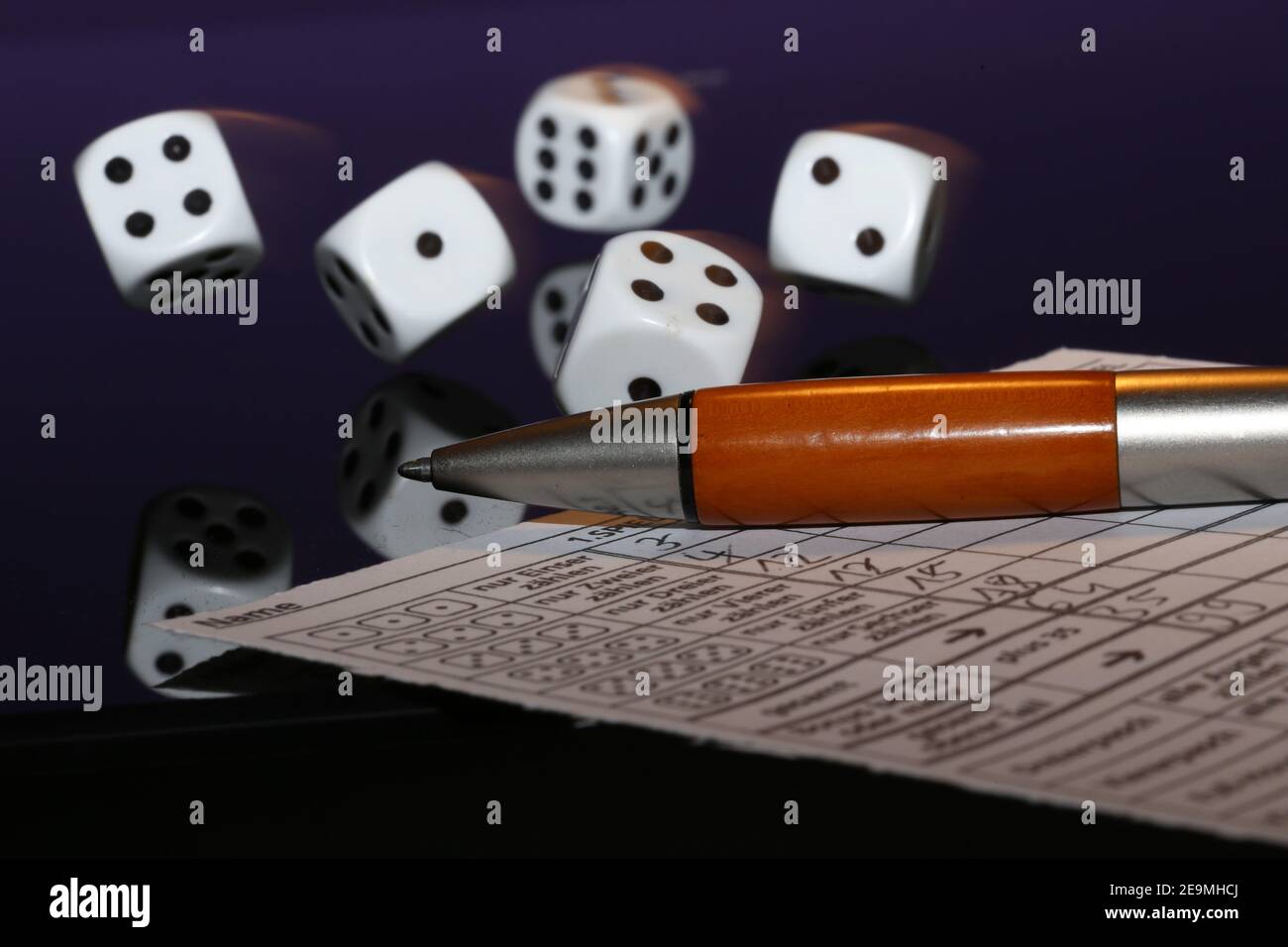 Symbol picture: Symbol image: Close-up of a Yahtzee game Stock Photo ...