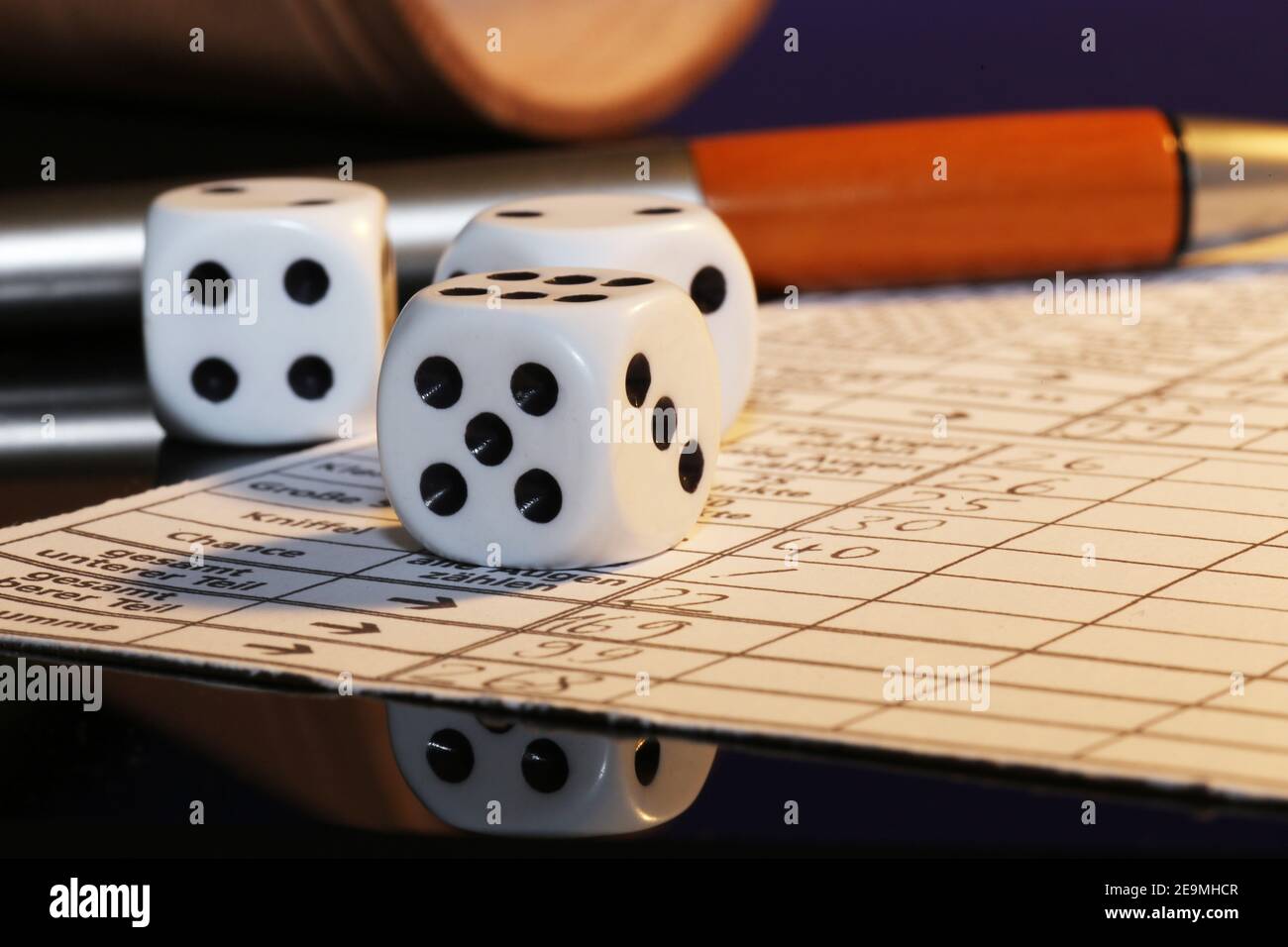 Symbol picture: Symbol image: Close-up of a Yahtzee game Stock Photo ...