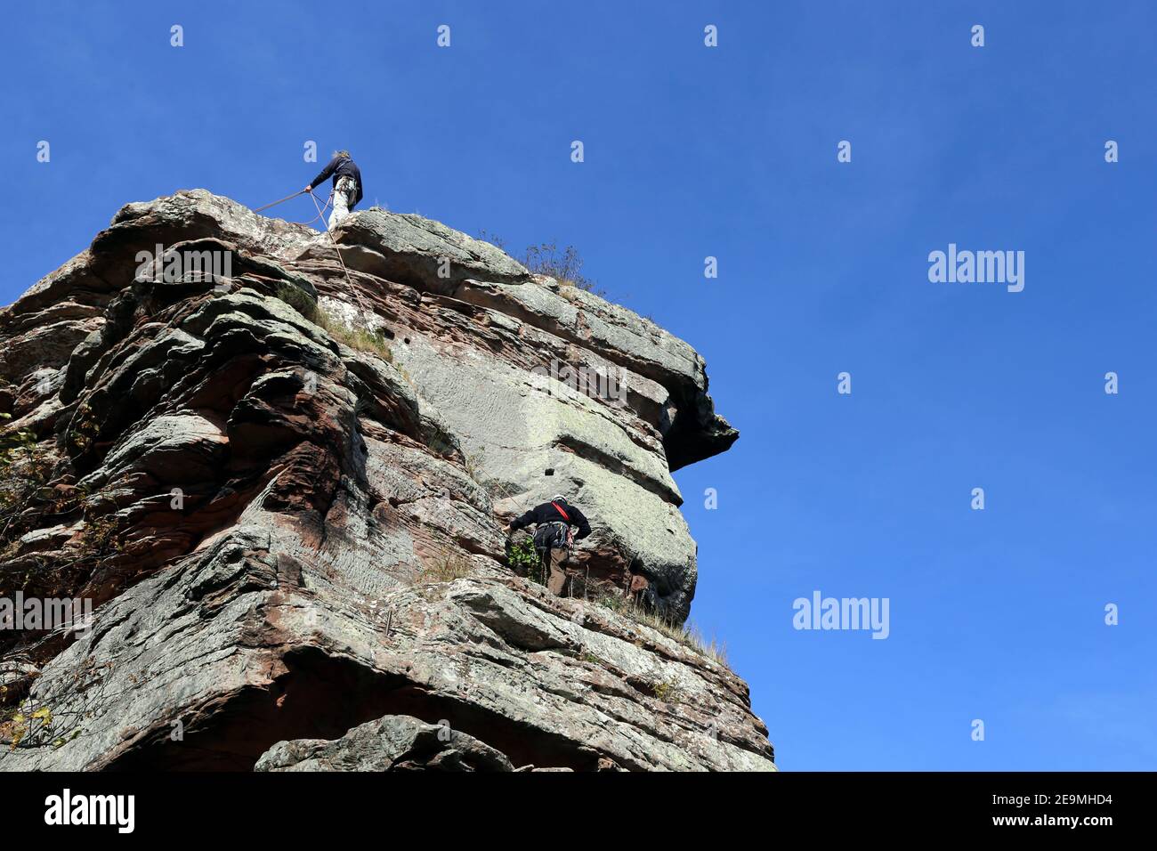 Sport climbers in the southern Palatinate. The Southern Palatinate is ...