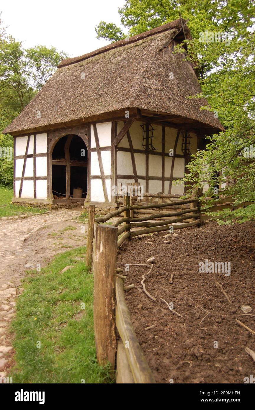 Stable in the Open air Museum in Detmold, germany Stock Photo - Alamy