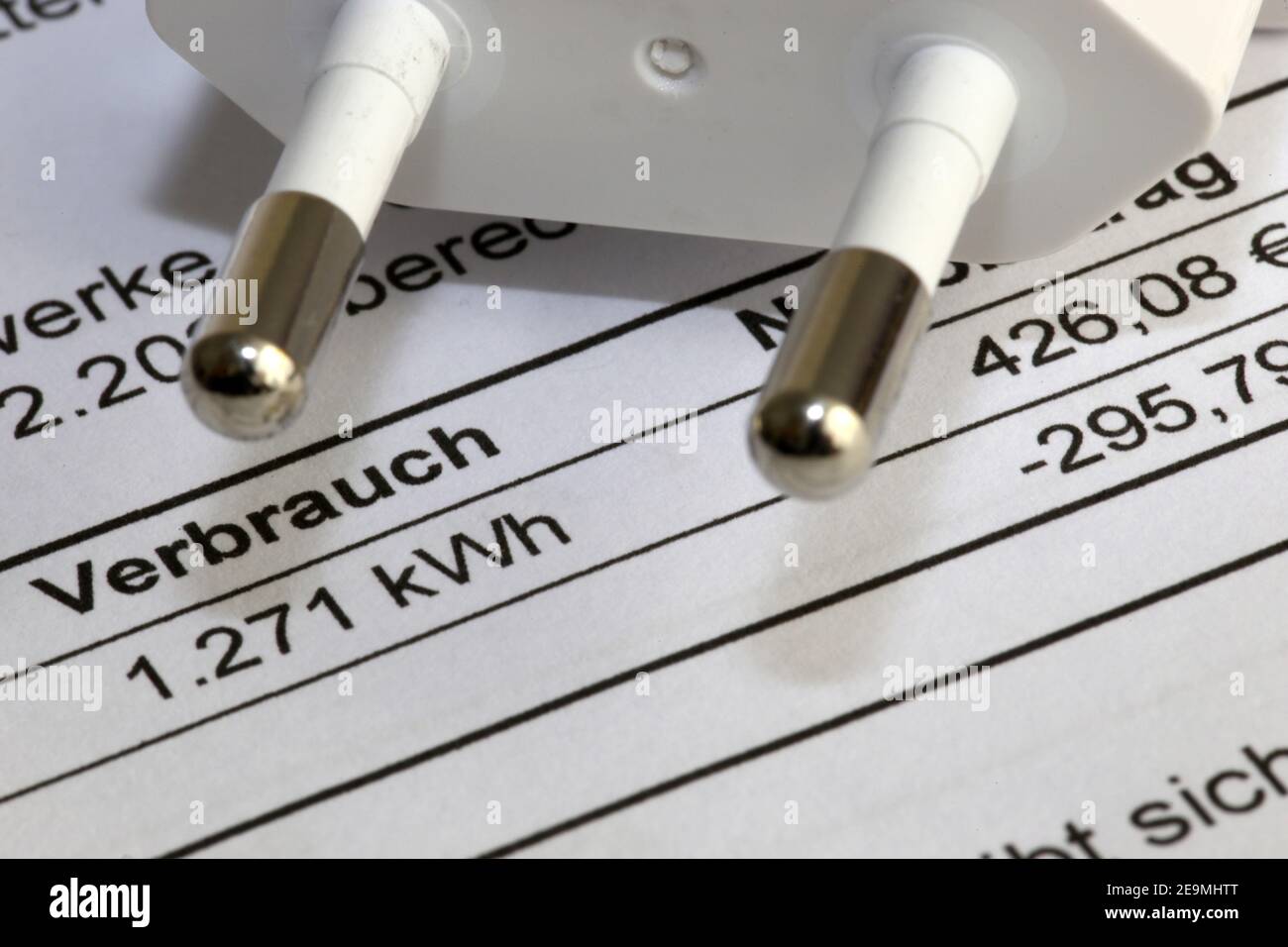 Symbol image electricity costs in Germany Stock Photo - Alamy