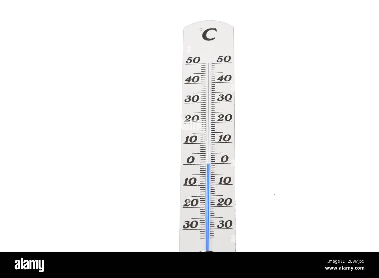 Symbol image: Thermometer with measuring unit Celsius shows cool ...