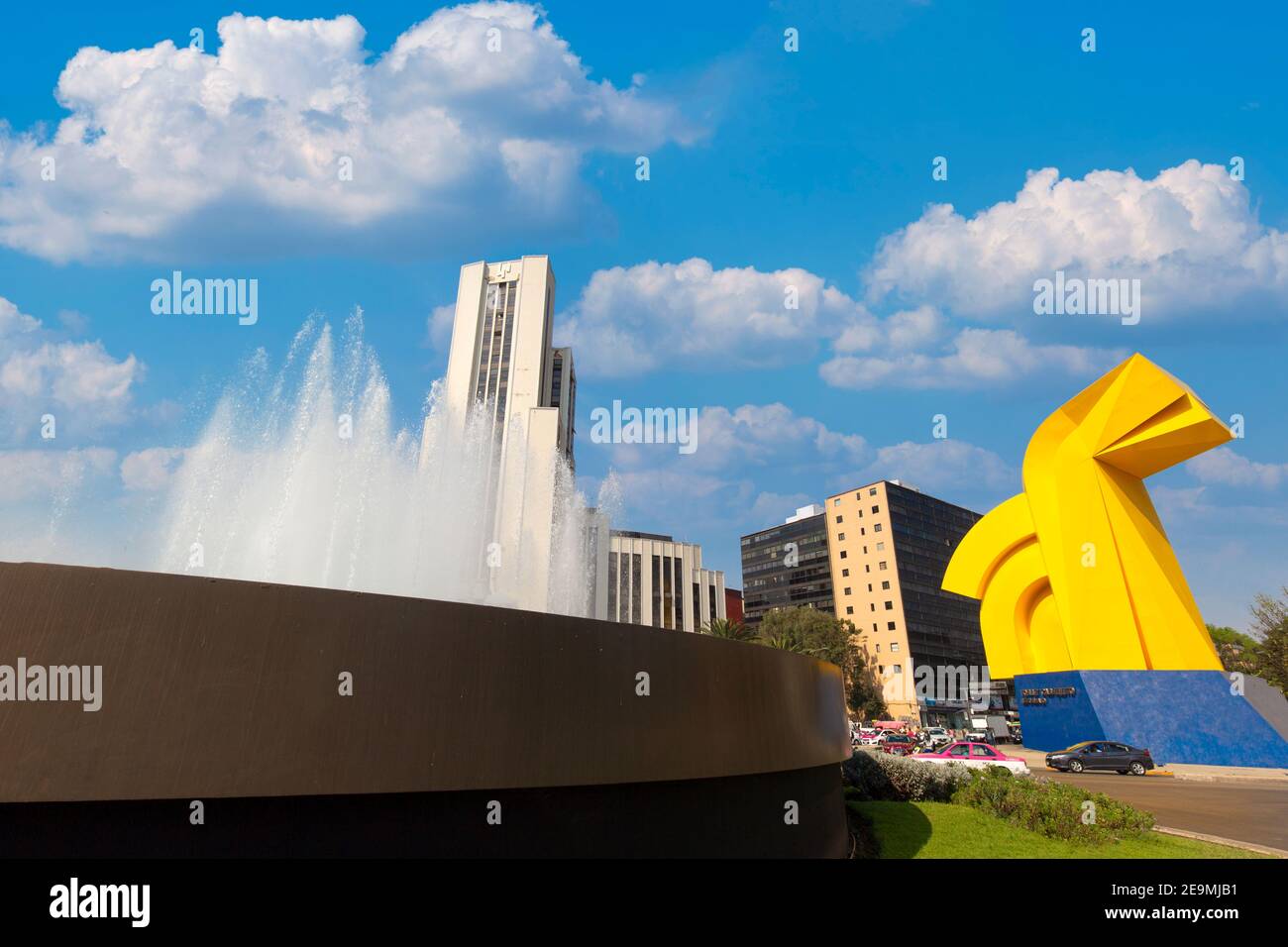 Mexico City, Mexico-10 March, 2020: Landmark El Caballito Monument ...
