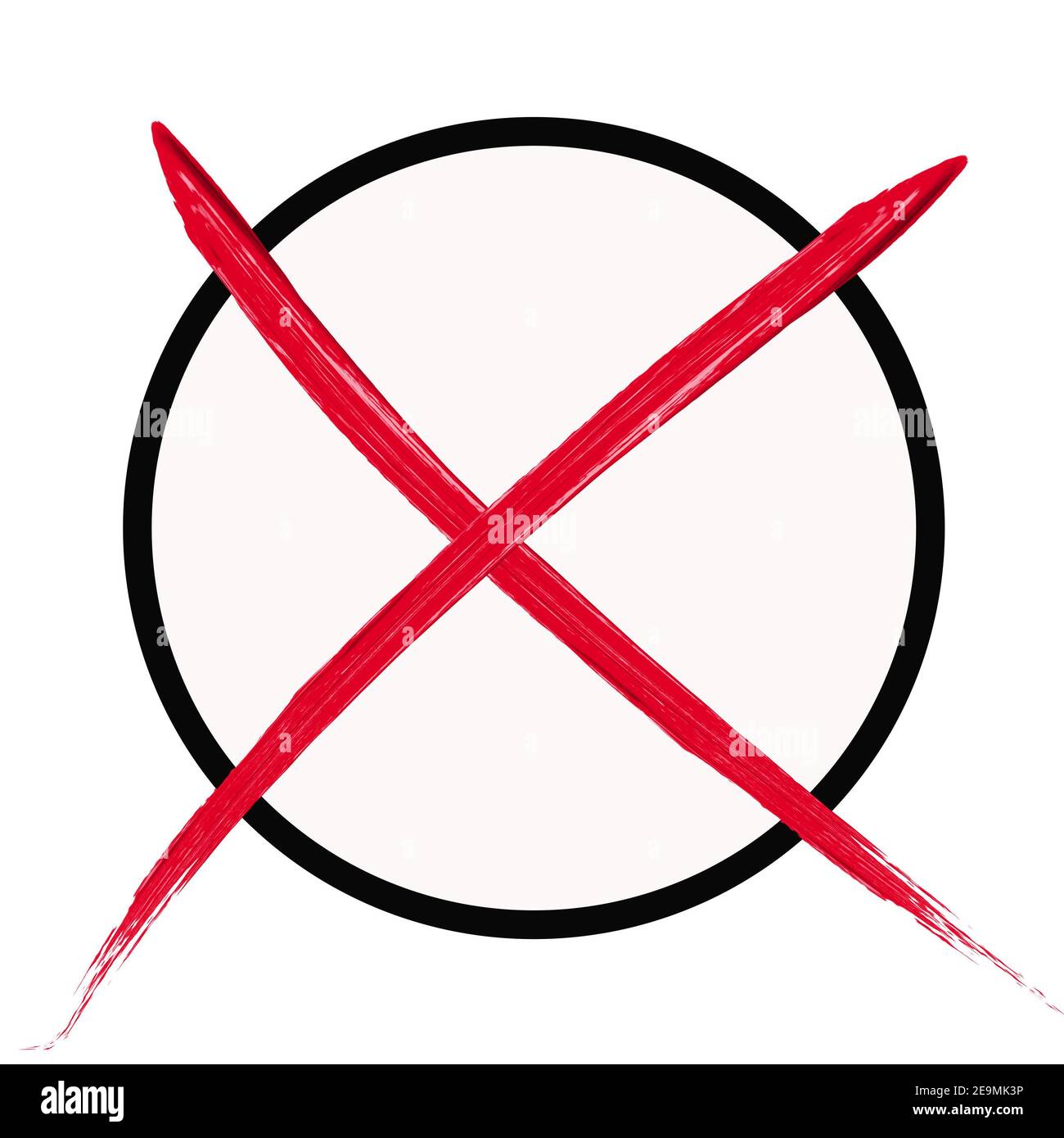 Circle with red cross Stock Photo - Alamy
