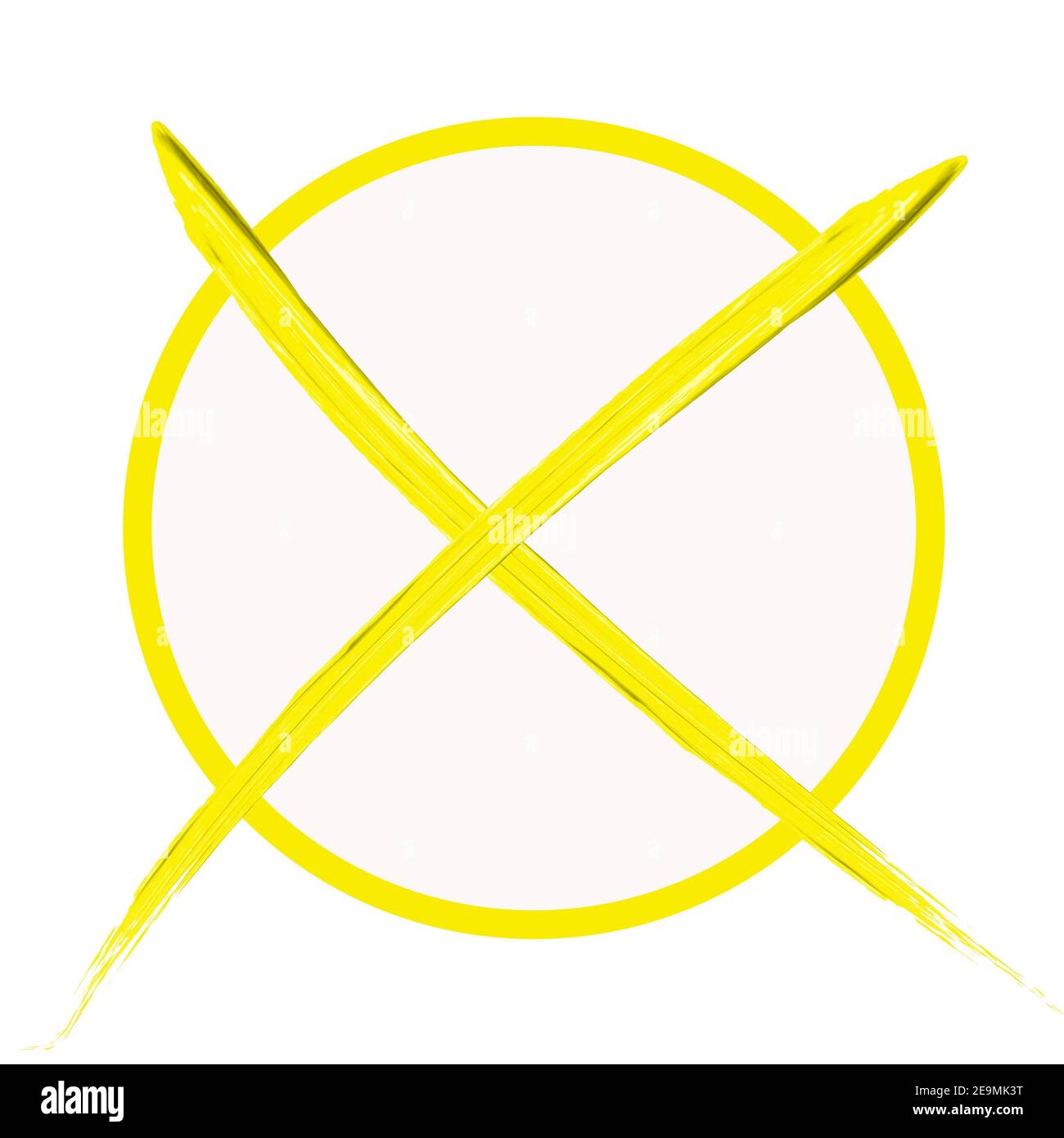 Circle with yellow cross Stock Photo - Alamy