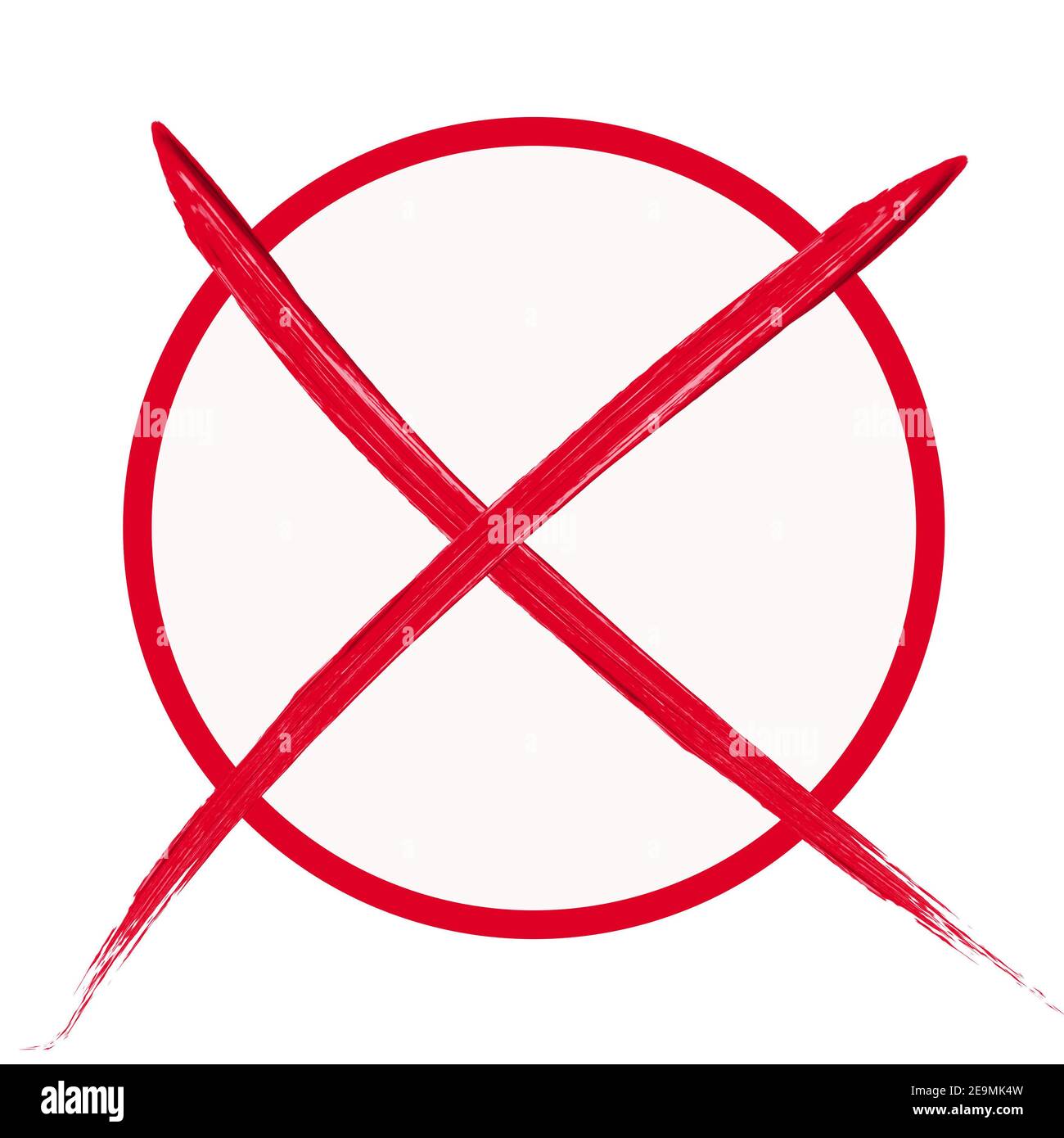 Circle with red cross Stock Photo - Alamy