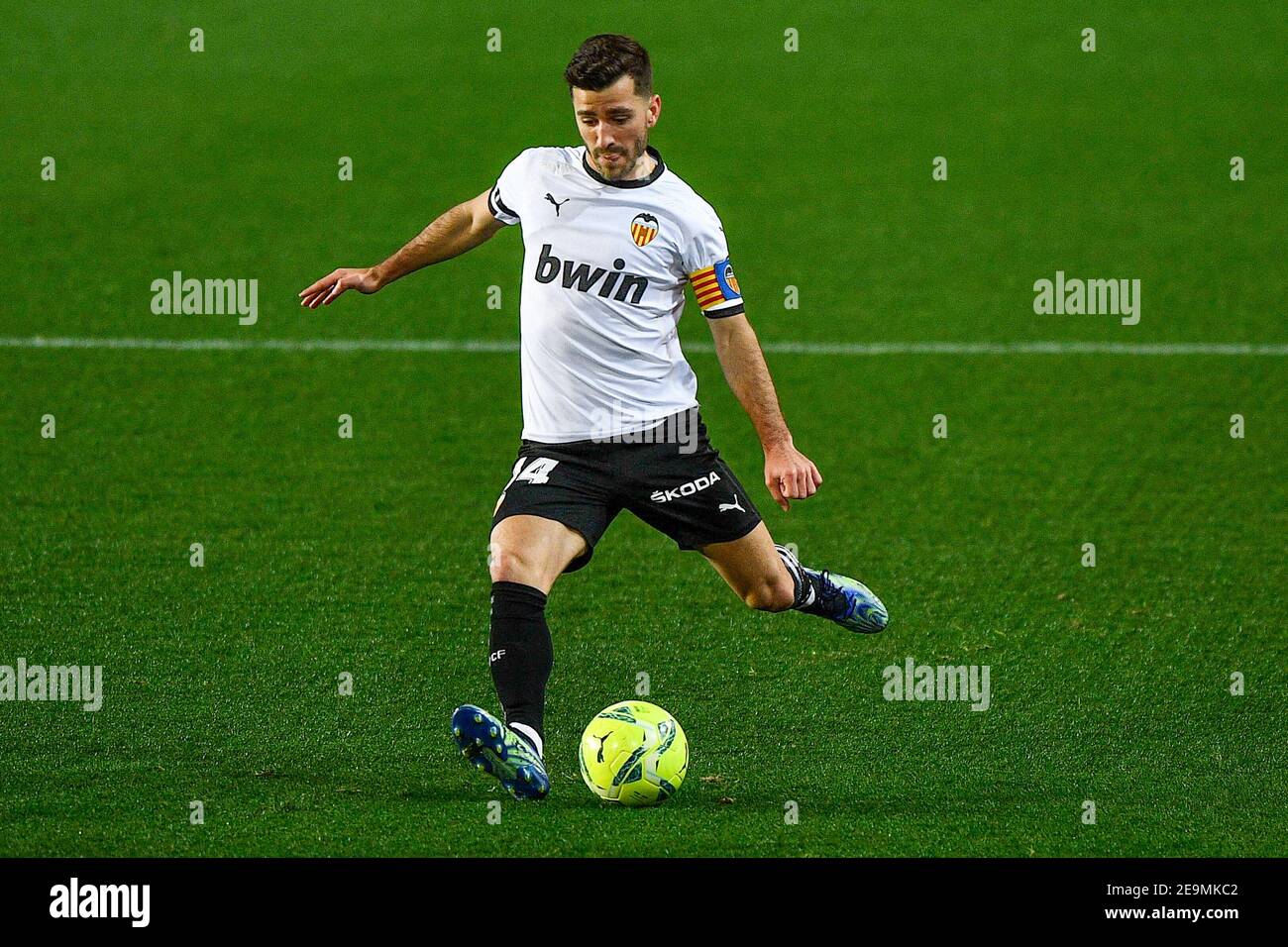 VALENCIA, SPAIN - JANUARY 30: Jose Gaya of Valencia CF during the La ...