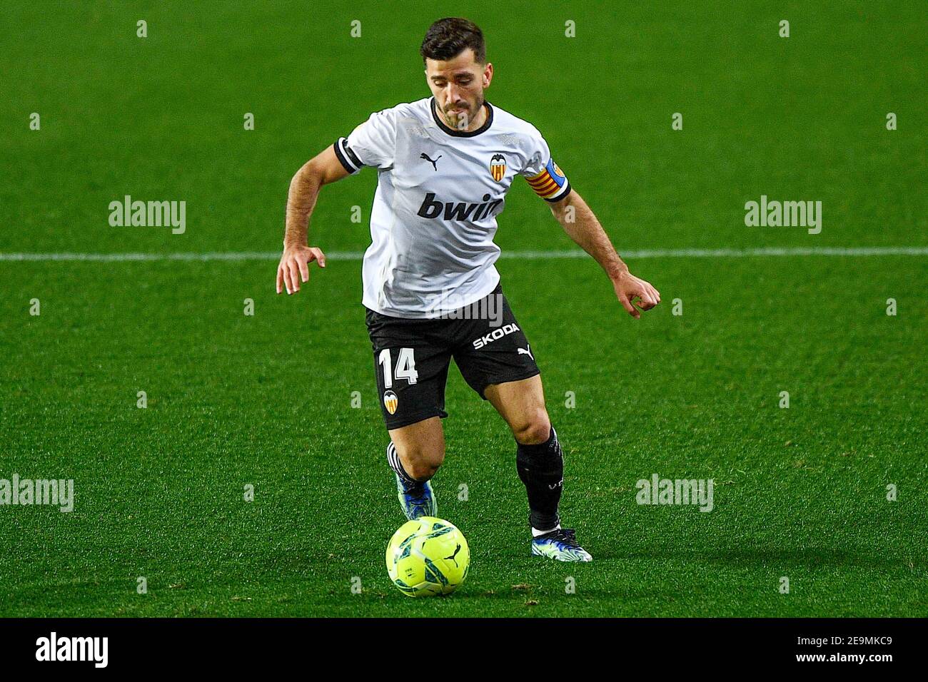 VALENCIA, SPAIN - JANUARY 30: Jose Gaya of Valencia CF during the La ...