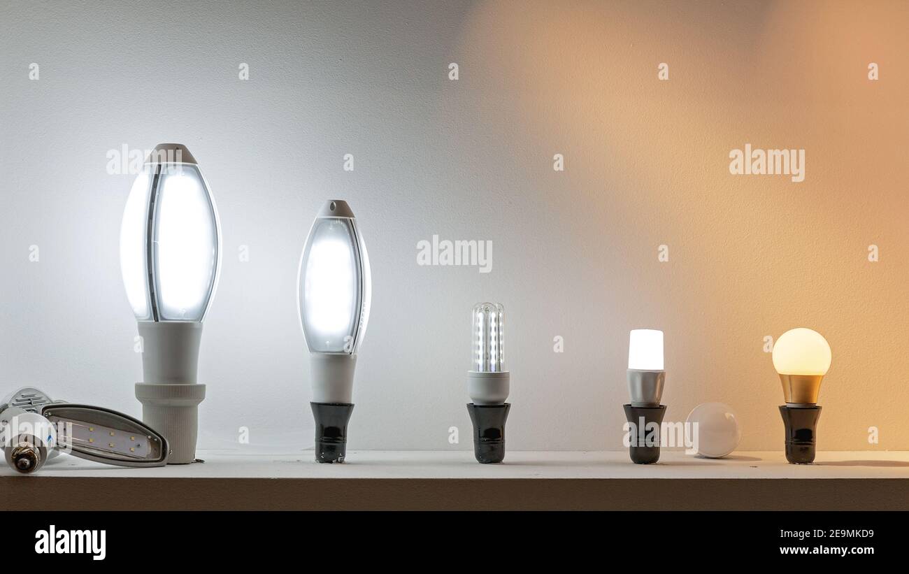Many electric led bulbs hi-res stock photography and images - Alamy