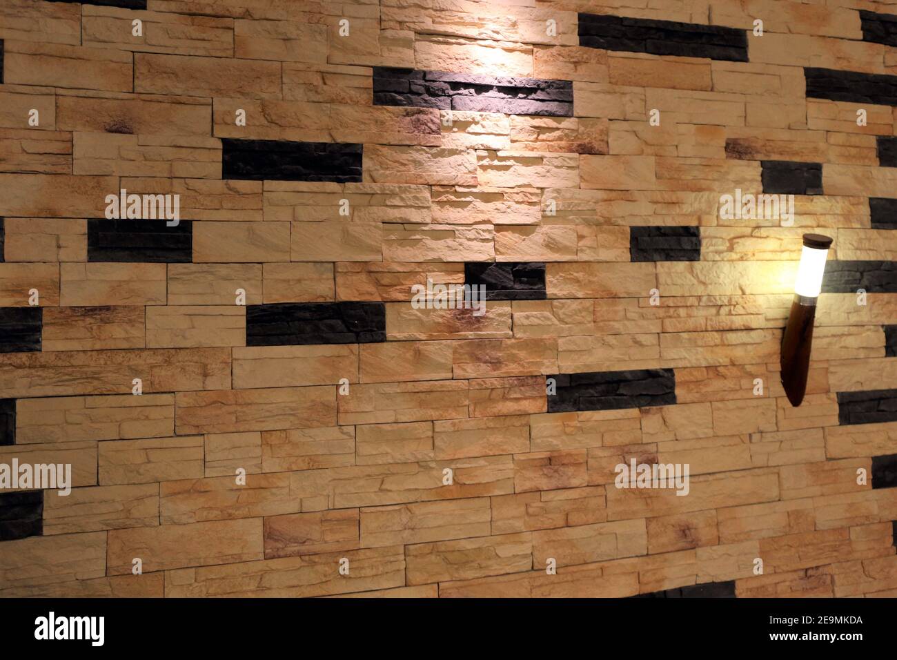 High quality wall cladding with facing bricks in the interior Stock ...