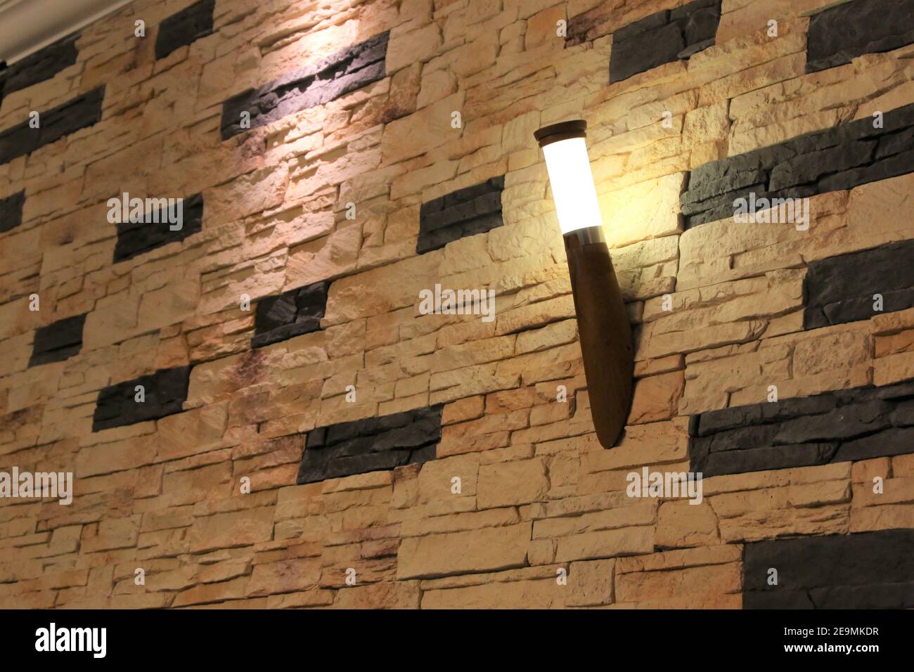 High quality wall cladding with facing bricks in the interior Stock ...