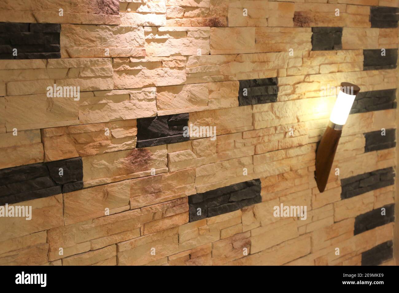 High quality wall cladding with facing bricks in the interior Stock ...