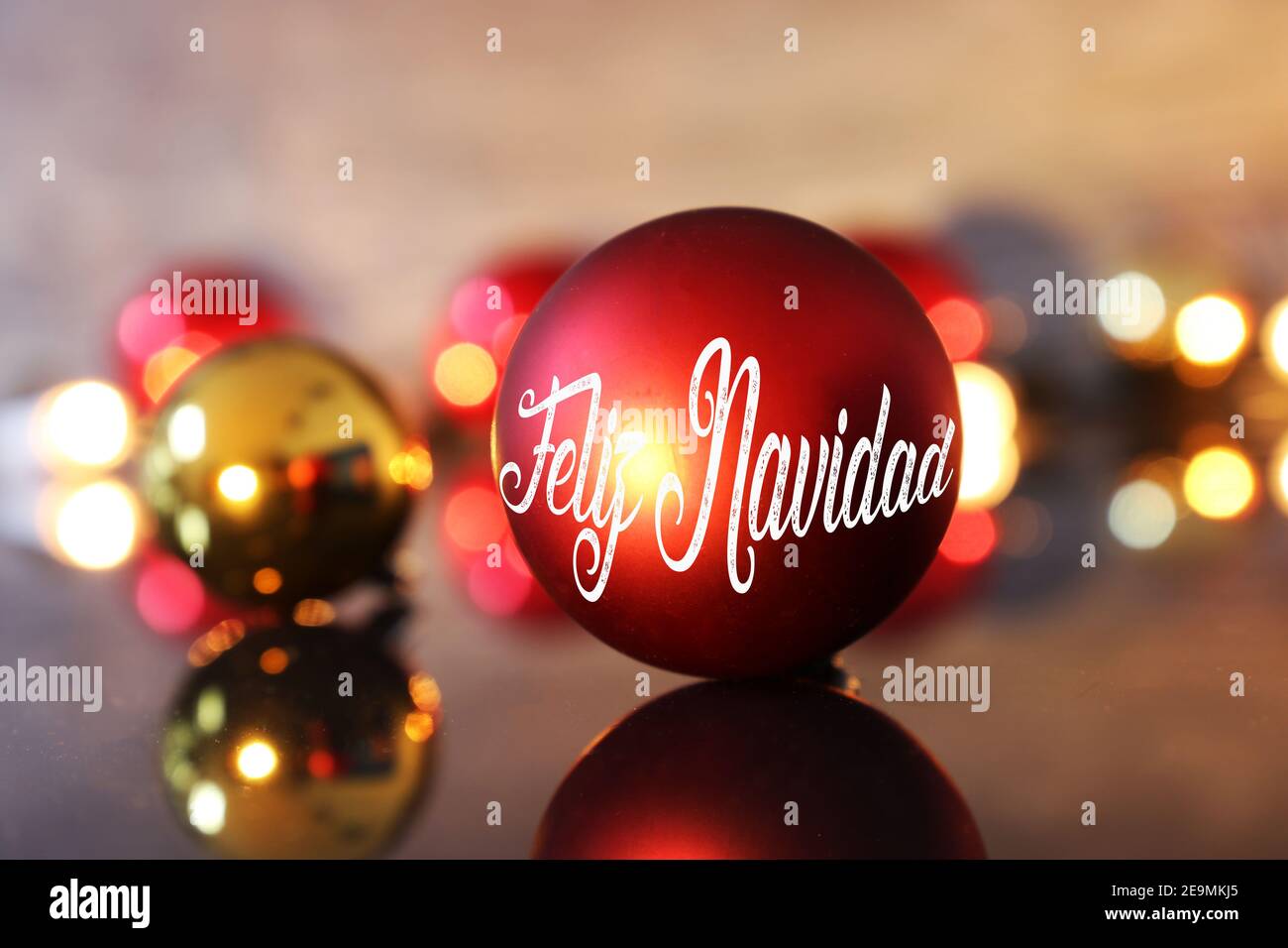 Christmas greetings with spanish text Feliz Navidad (merry christmas ...