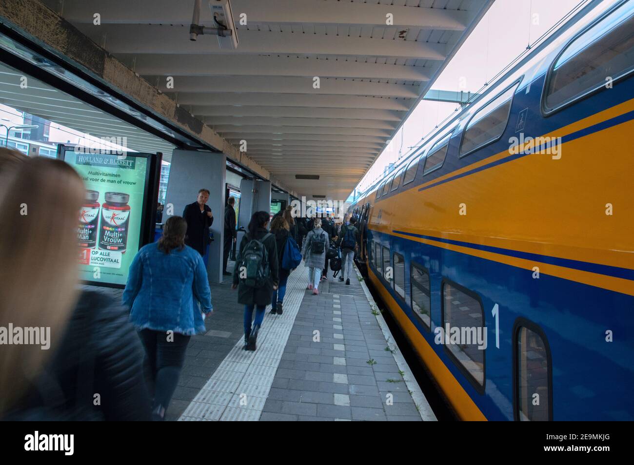 People Entering The Train At Den Helder The Netherlands 23-9-2019 Stock ...