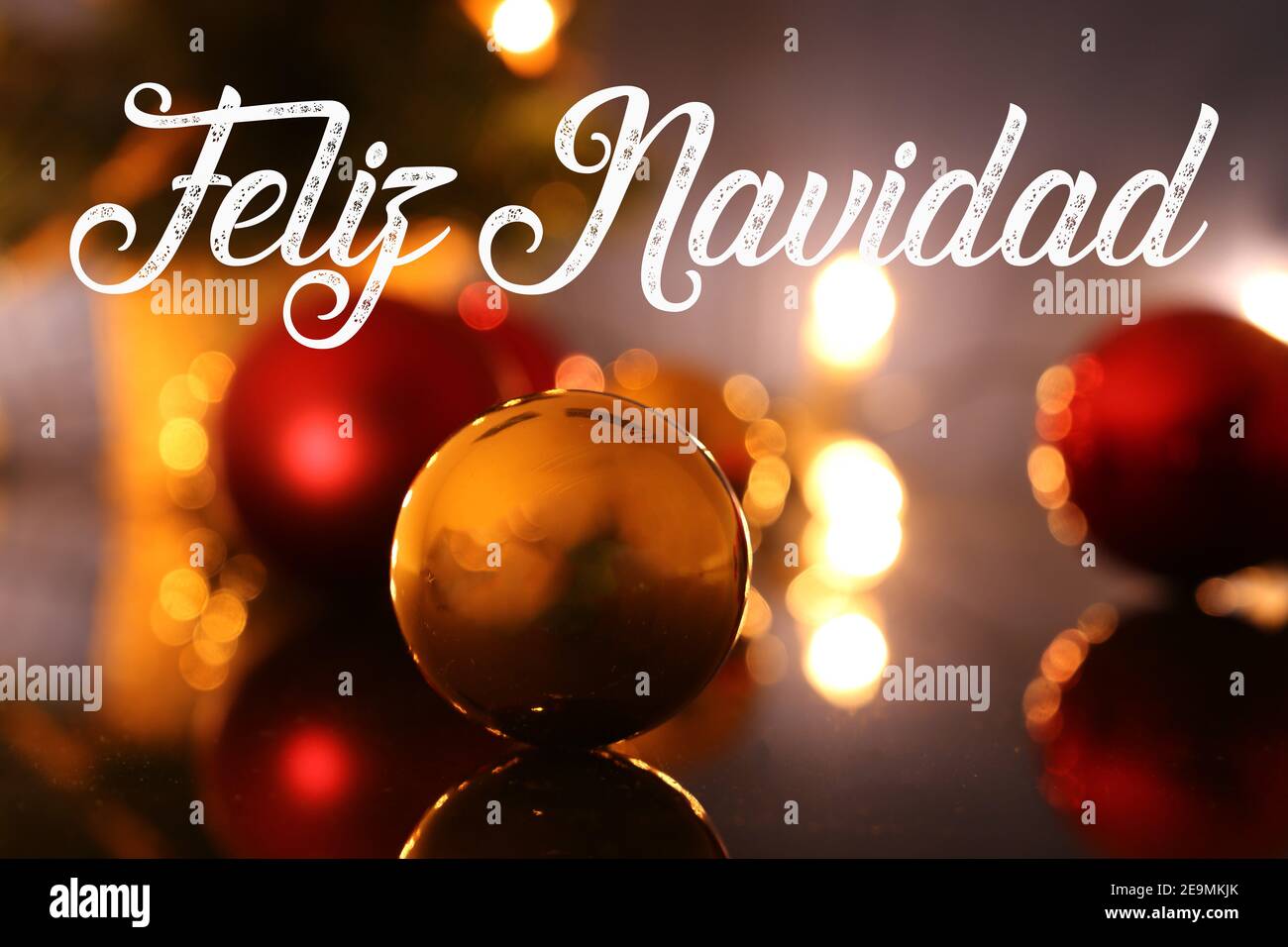 Christmas greetings with spanish text Feliz Navidad (merry christmas ...