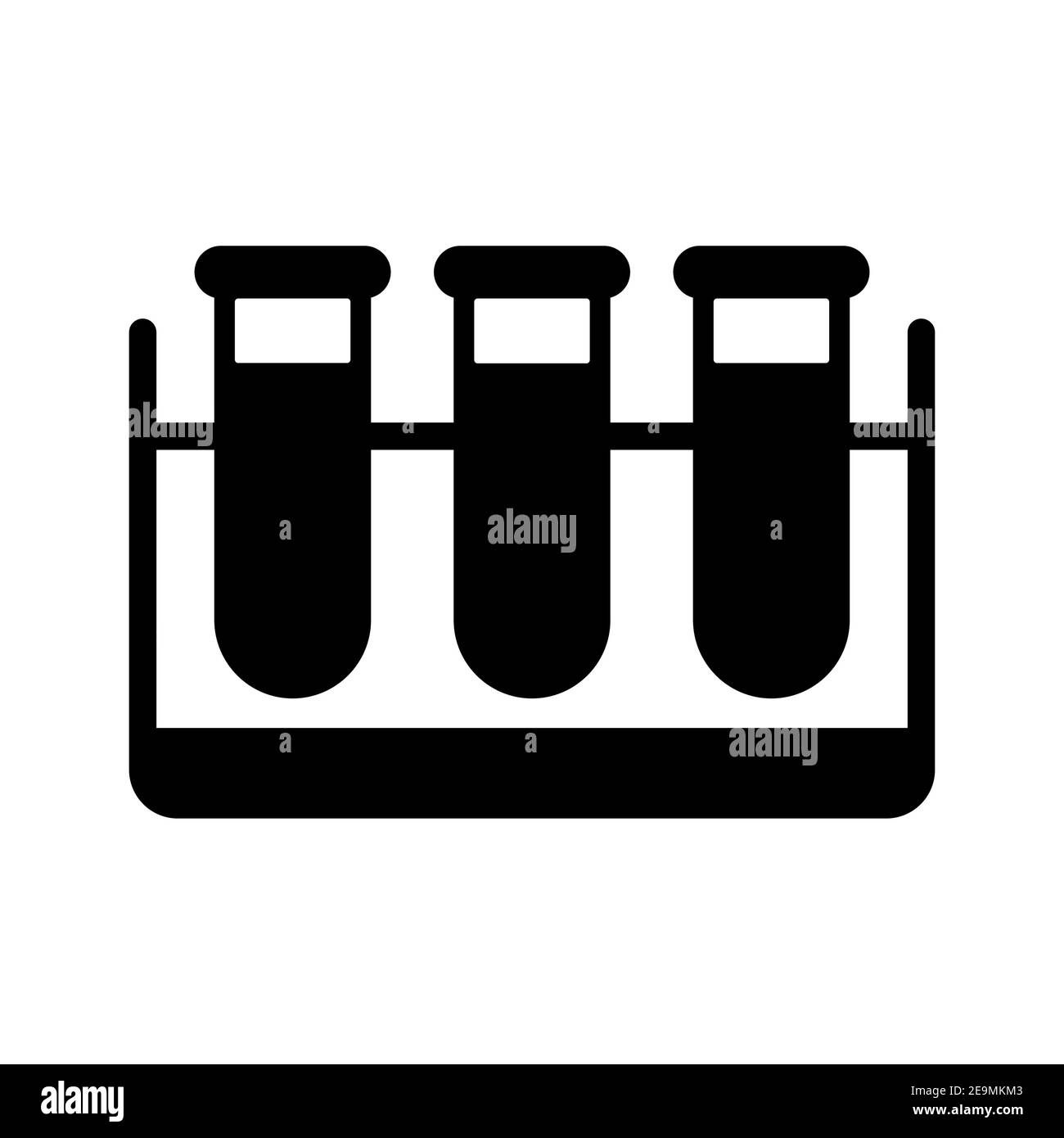 Test tubes vector glyph icon. Medicine and healthcare, medical support ...