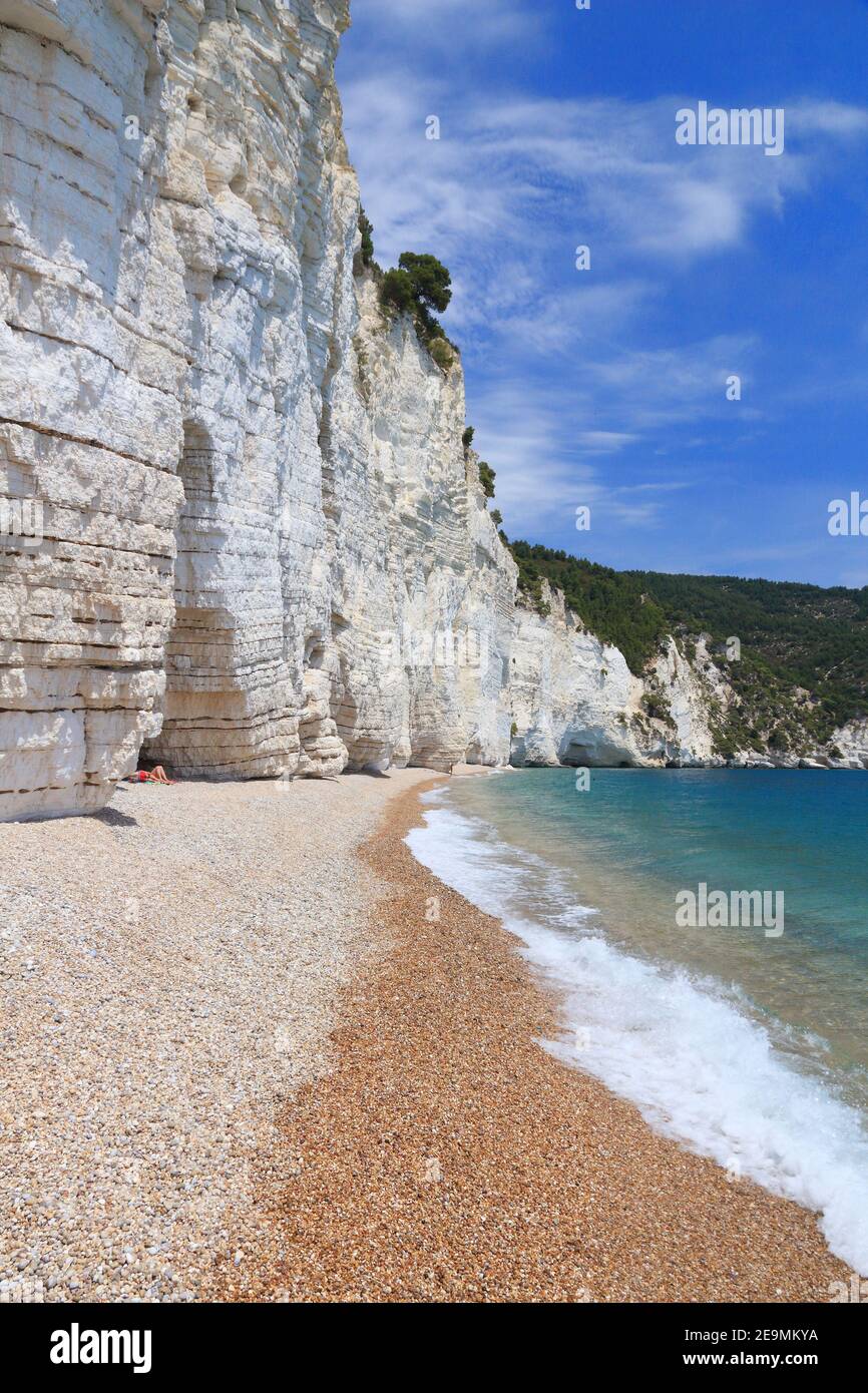 Gargano National Park in Italy - Vignanotica Beach cliff landscape ...