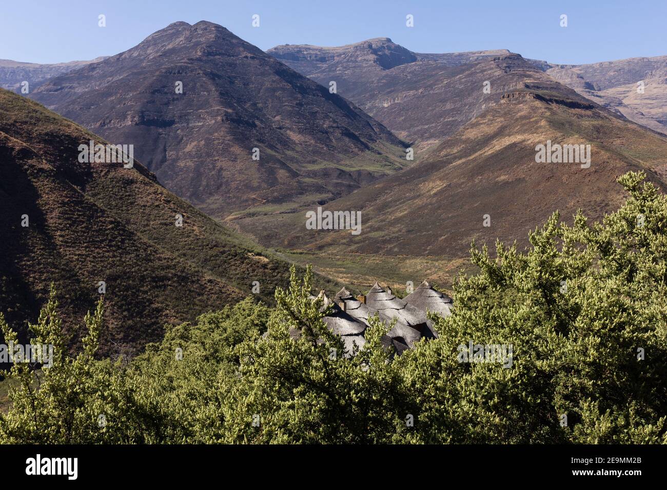 Mountainous landscape, Kingdom of Lesotho, Africa Stock Photo - Alamy