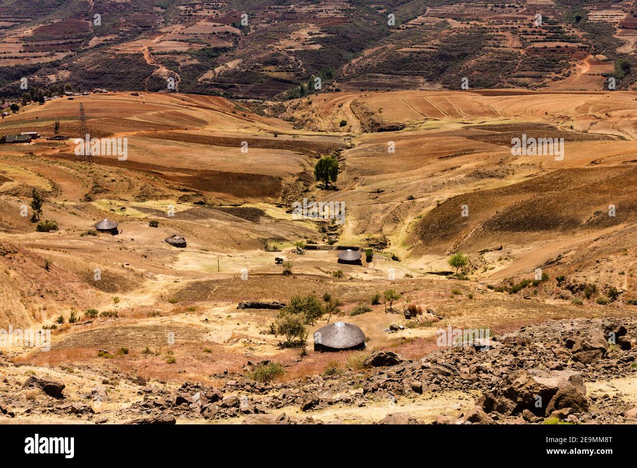 Mountainous landscape, Kingdom of Lesotho, Africa Stock Photo - Alamy