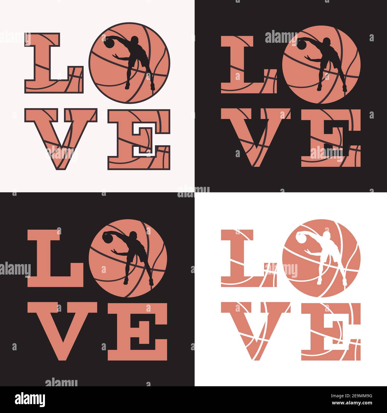 Love basketball print, t-shirt design template. Love quote, ball with ...