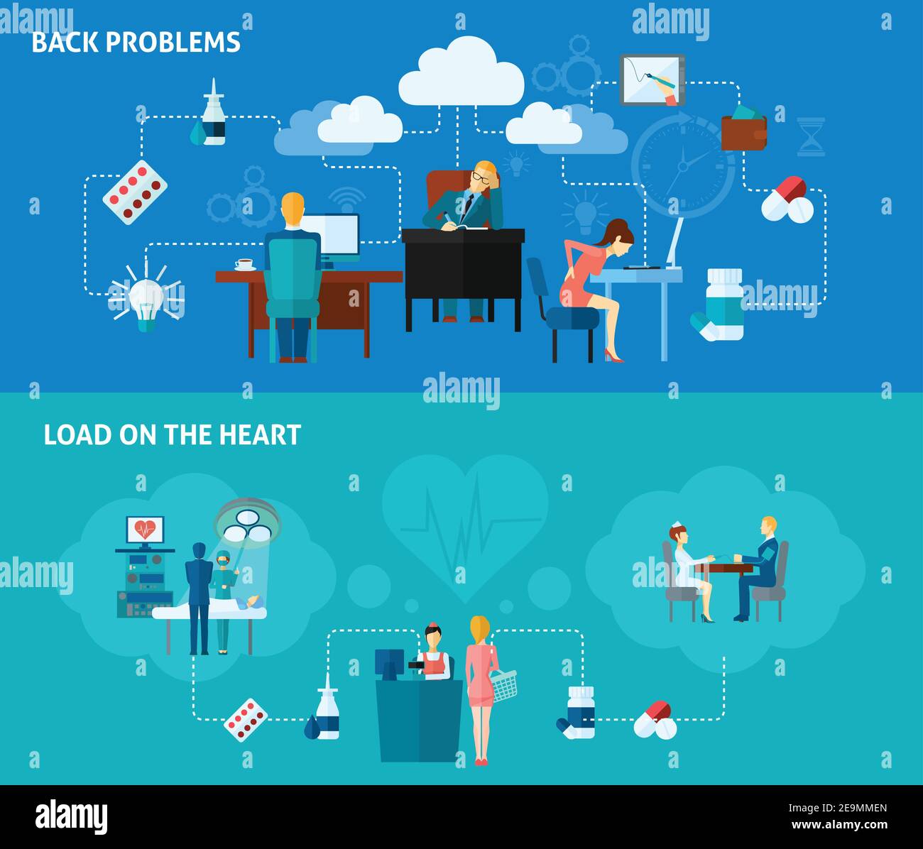 Sedentary work Stock Vector Images - Alamy