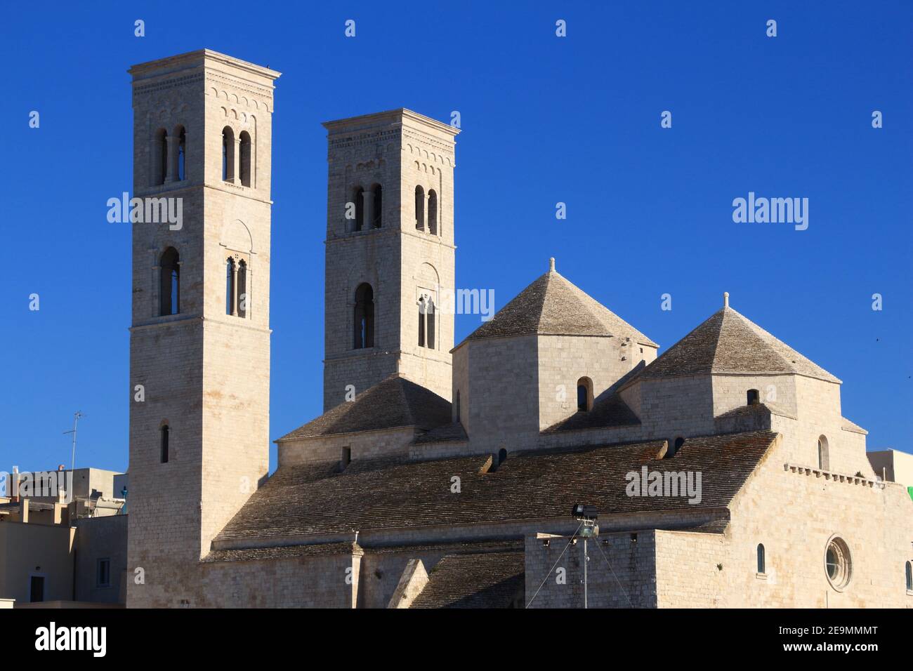 Molfetta town in Apulia, Italy. Cathedral of Saint Conrad of Bavaria ...