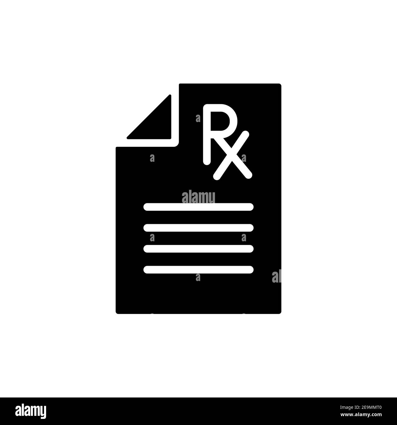 Medical prescription Rx sign glyph icon. Medicine and healthcare ...