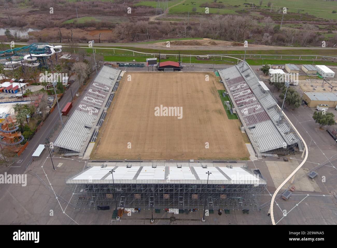 An aerial view of Papa Murphy's Park, Sunday, Jan. 24, 2021, in ...