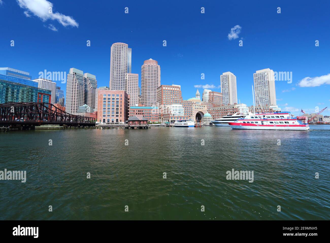 Boston city skyline. Urban skyline view in Massachusetts, USA Stock ...