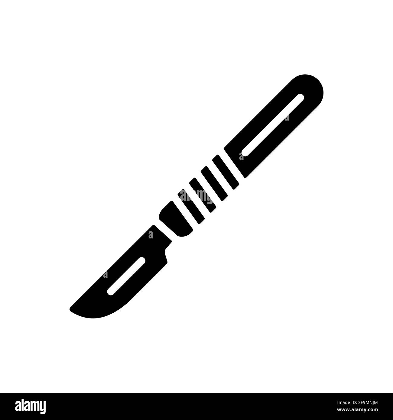 Surgical tools for operations scalpel vector glyph icon. Medicine and ...