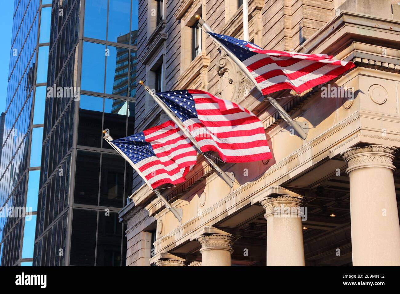 Flags on a building hi-res stock photography and images - Alamy