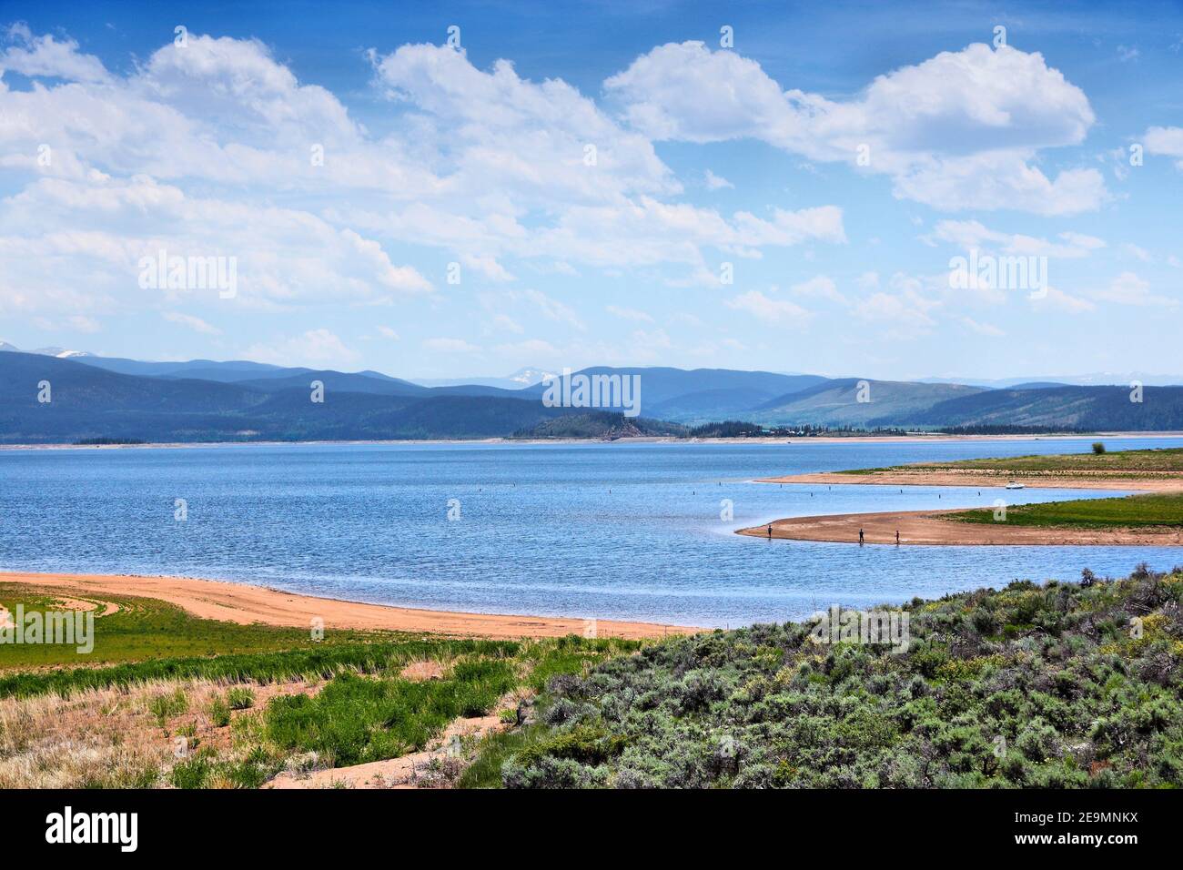 Colorado landscape - Shadow Mountain Lake view with Rocky Mountains in ...