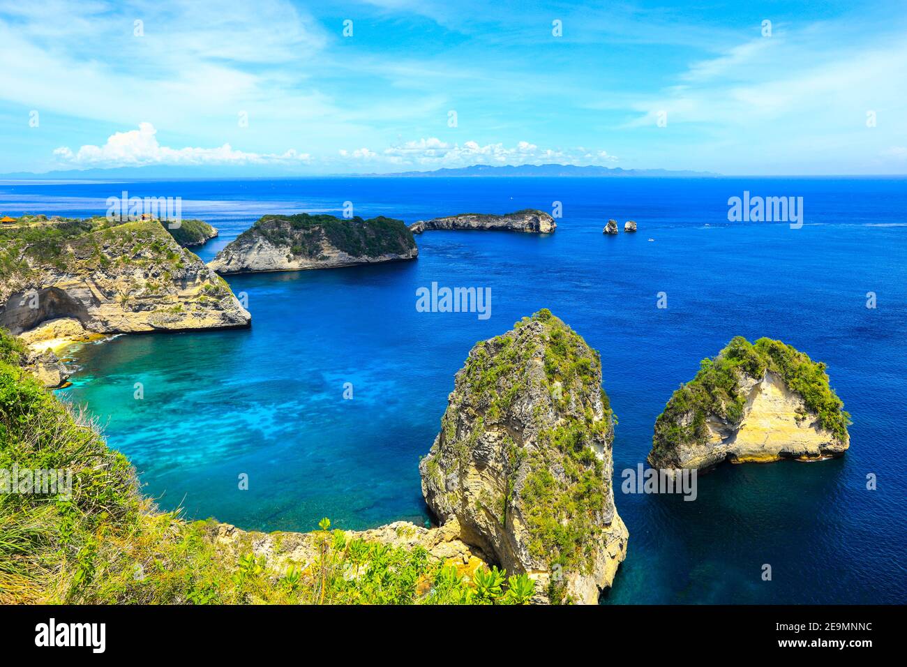 Beautiful tropical island in Bali with blue sky, Holiday and vacation ...