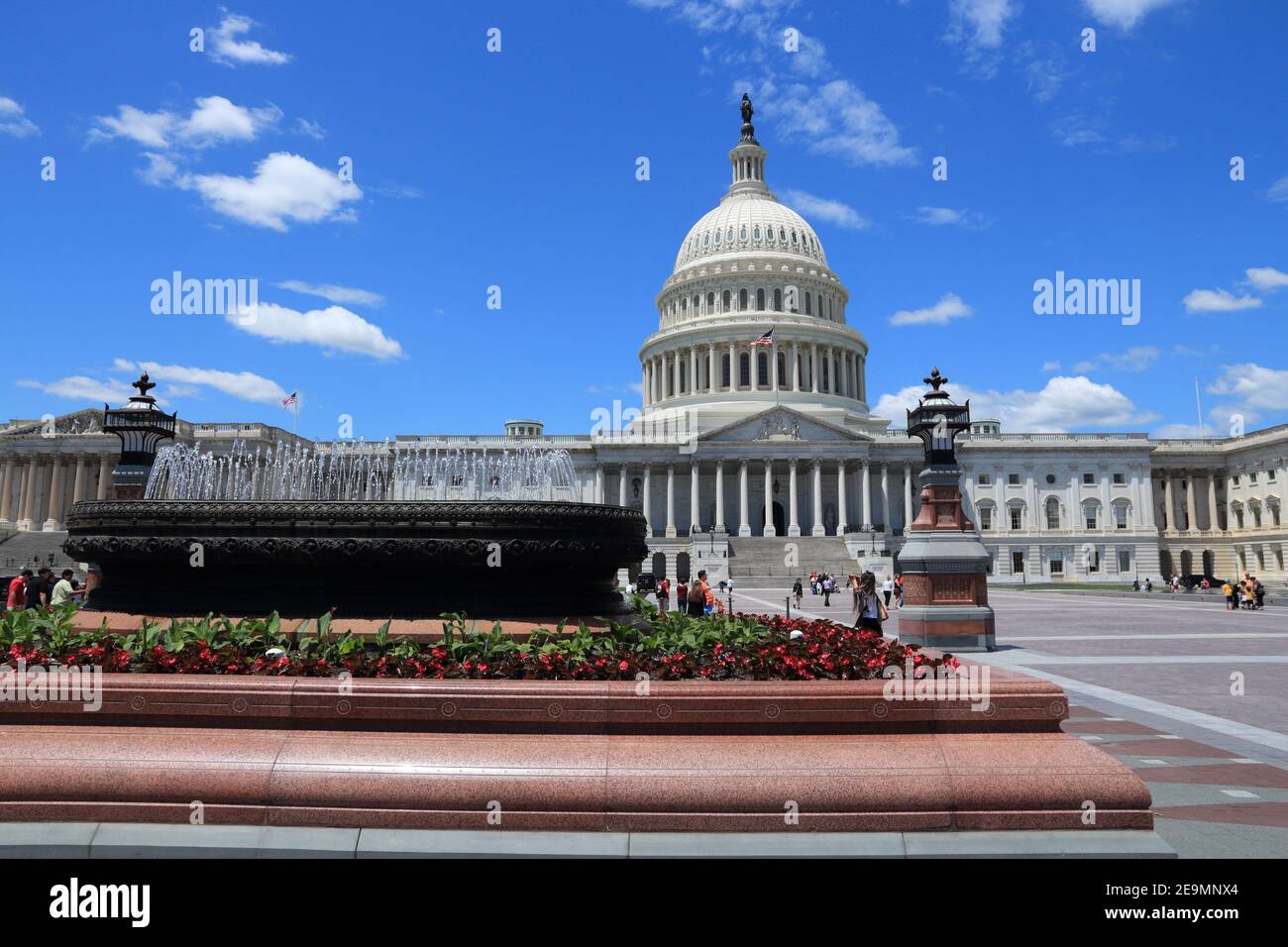 WASHINGTON DC, USA - JUNE 14, 2013: People walk by US National Capitol ...