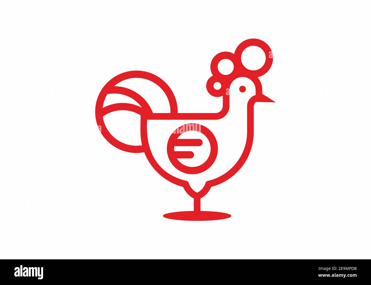 Red chicken vector logo design Stock Vector Image & Art - Alamy