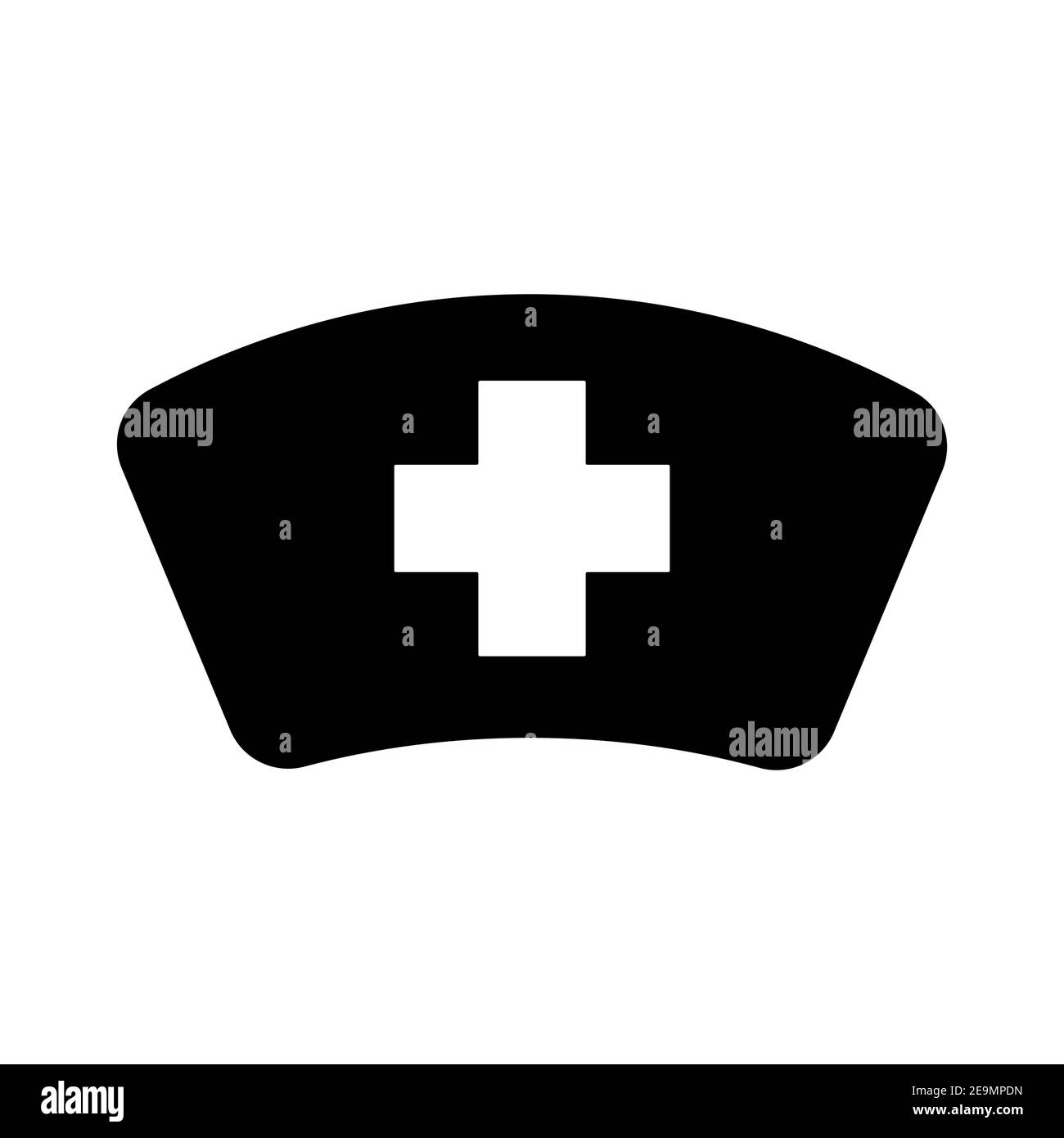 Nurse hat vector glyph icon. Medicine and healthcare, medical support ...