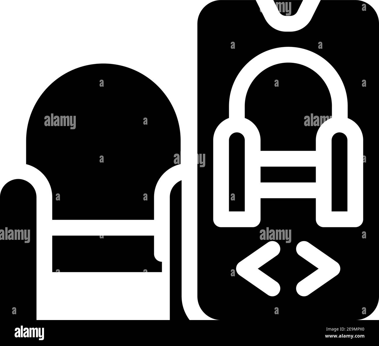 vr remote control glyph icon vector illustration Stock Vector Image ...