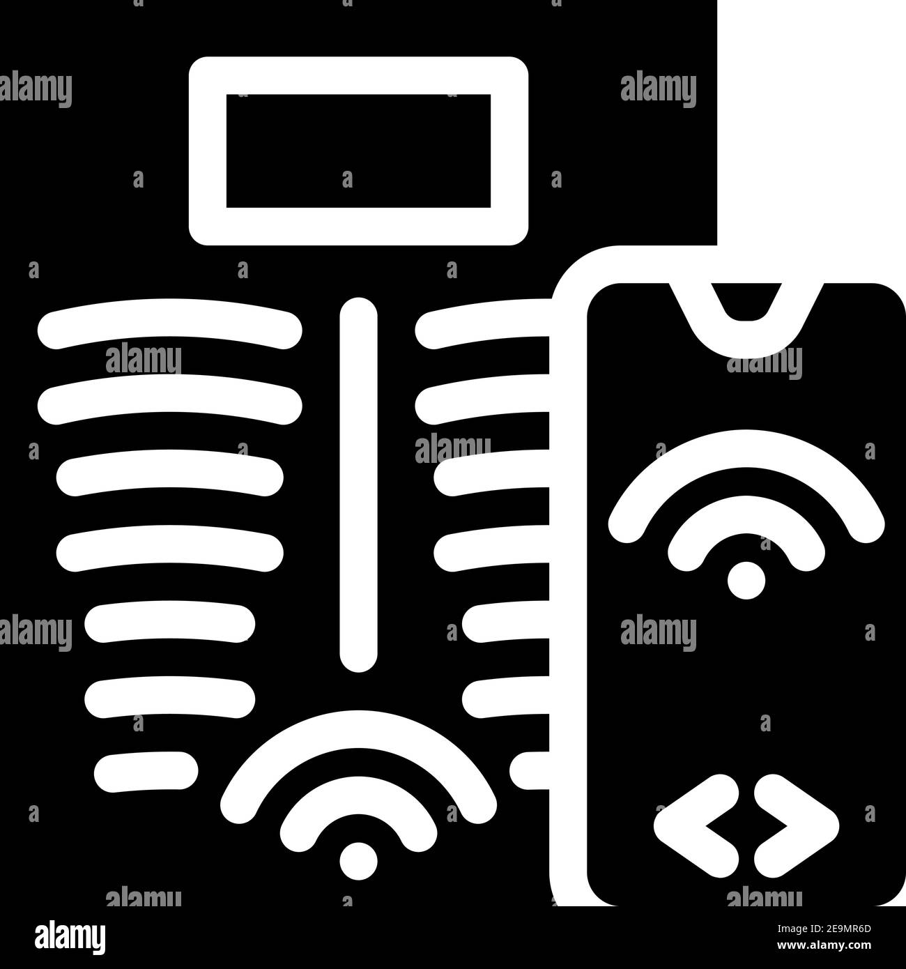 smart scales phone app glyph icon vector illustration Stock Vector ...