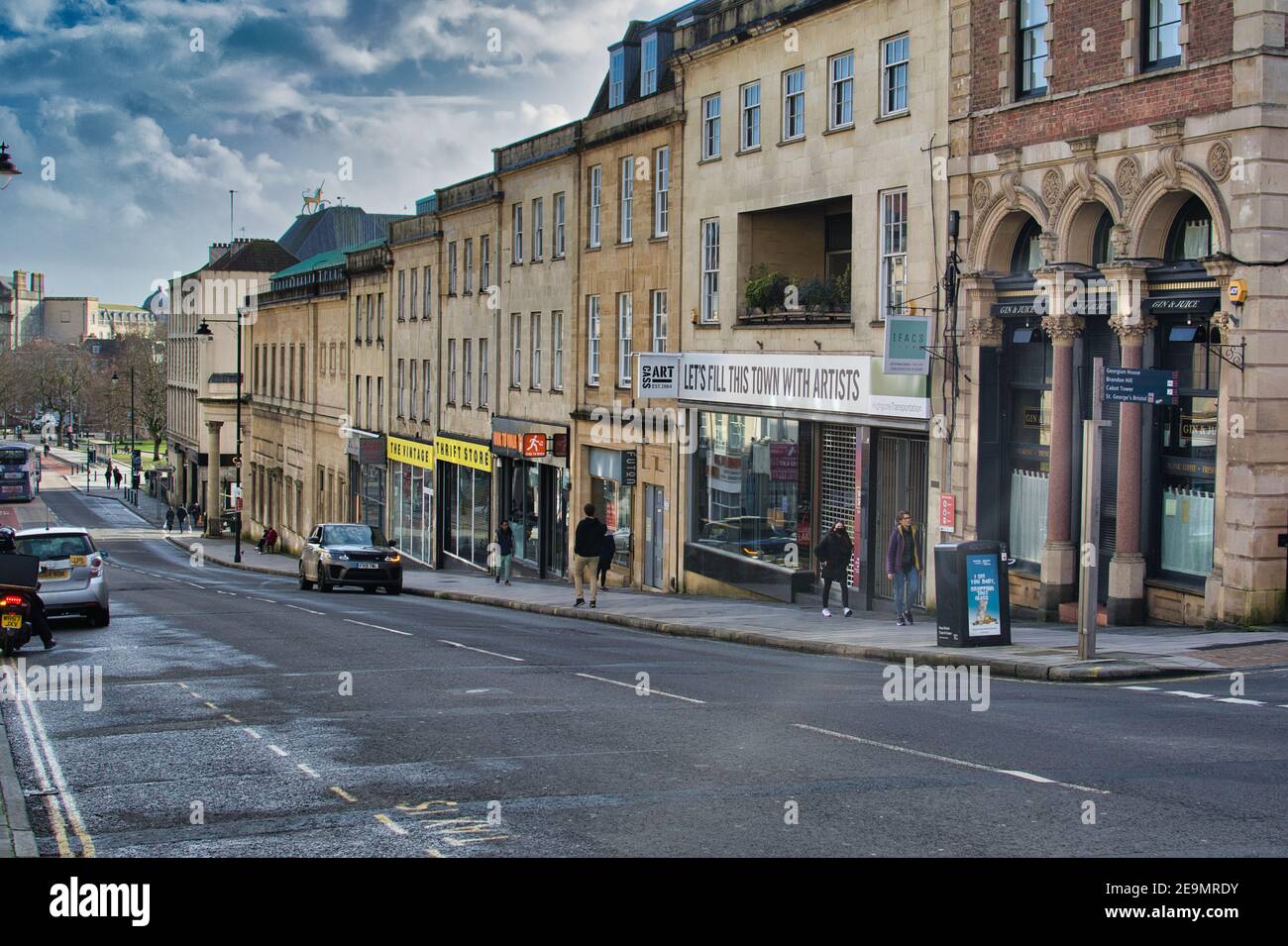 Bristol city centre during lockdown Stock Photo - Alamy
