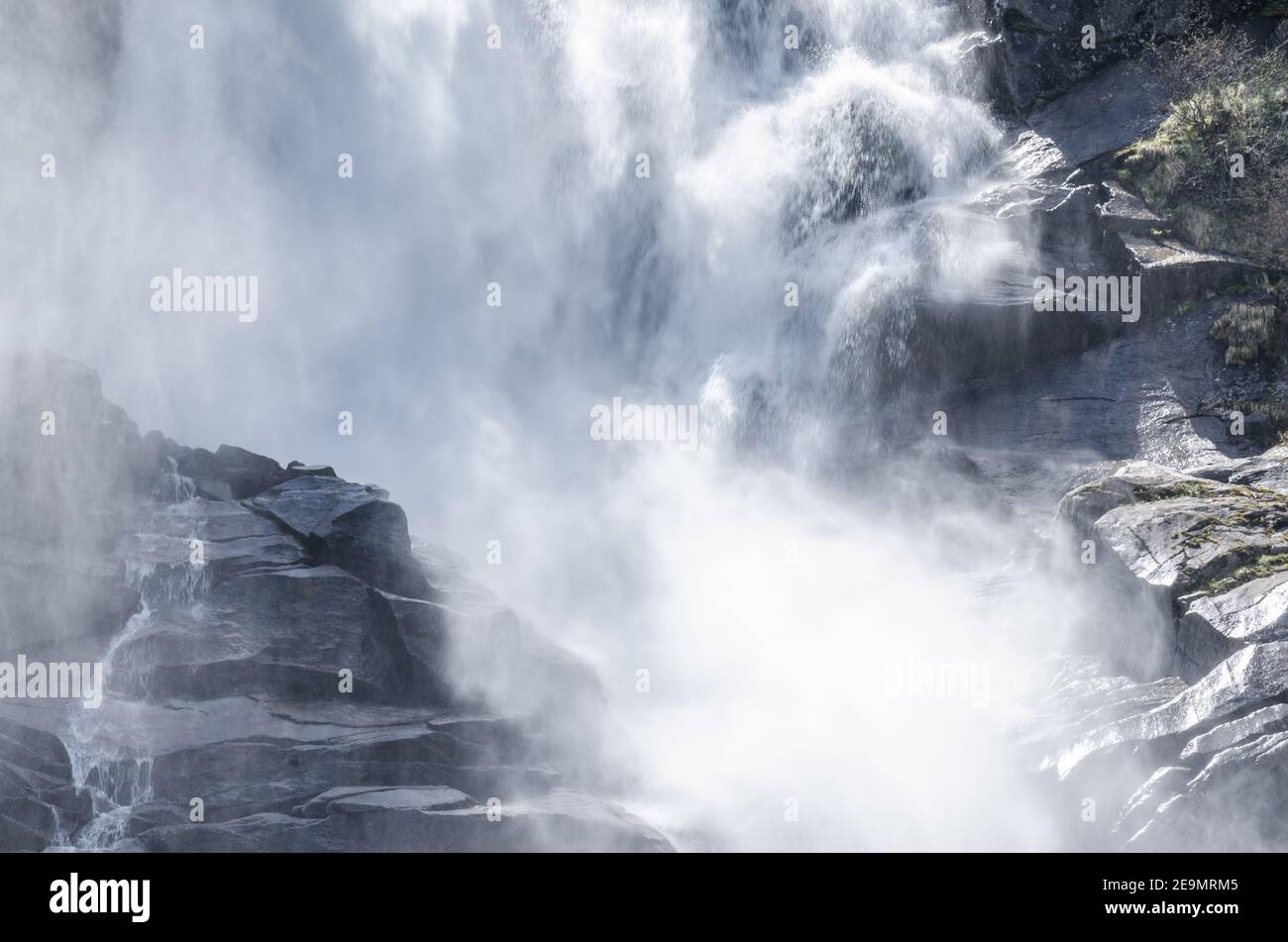 rock and wild water at waterfall Stock Photo - Alamy