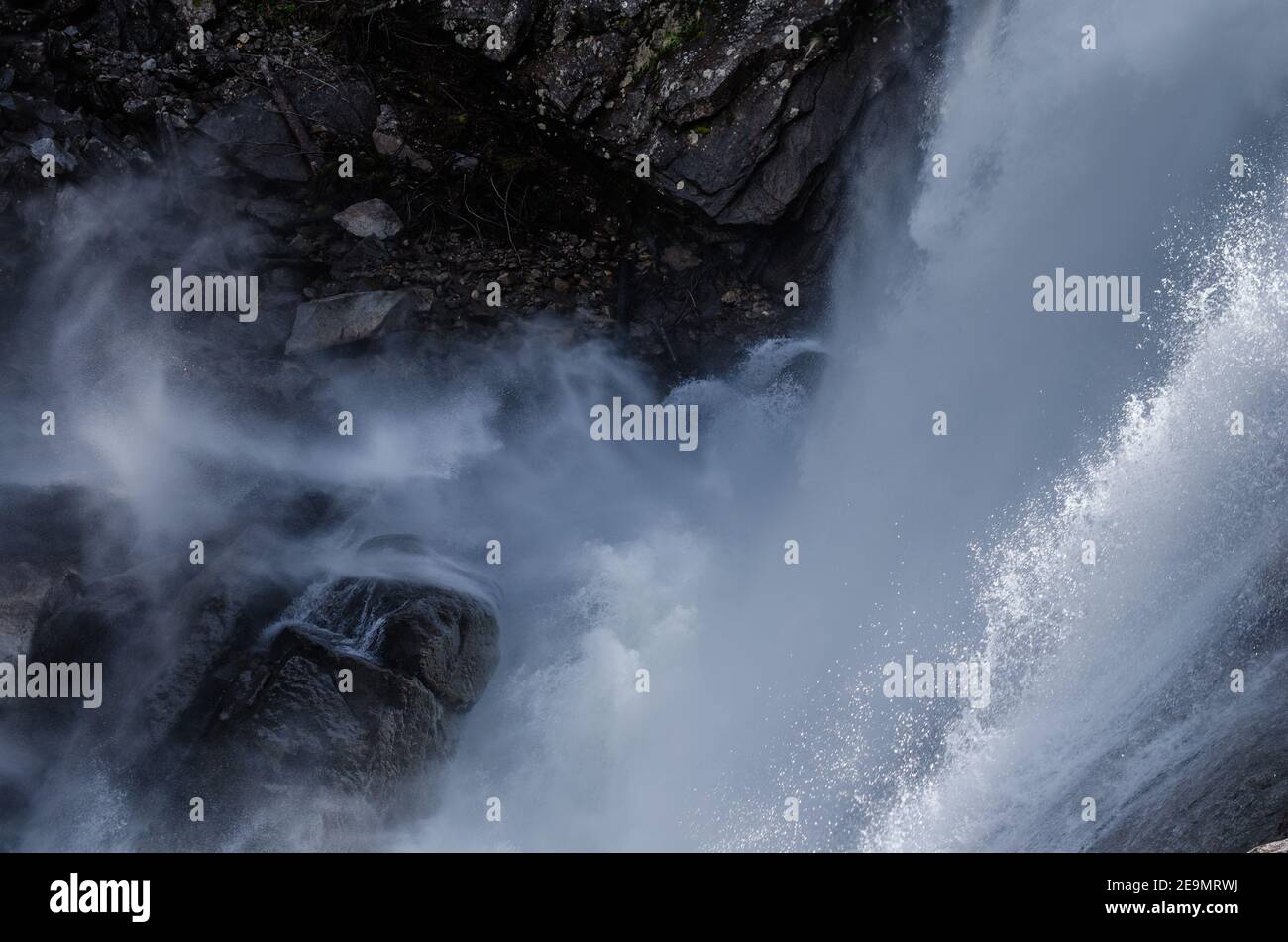 high waterfall with atomized water Stock Photo - Alamy