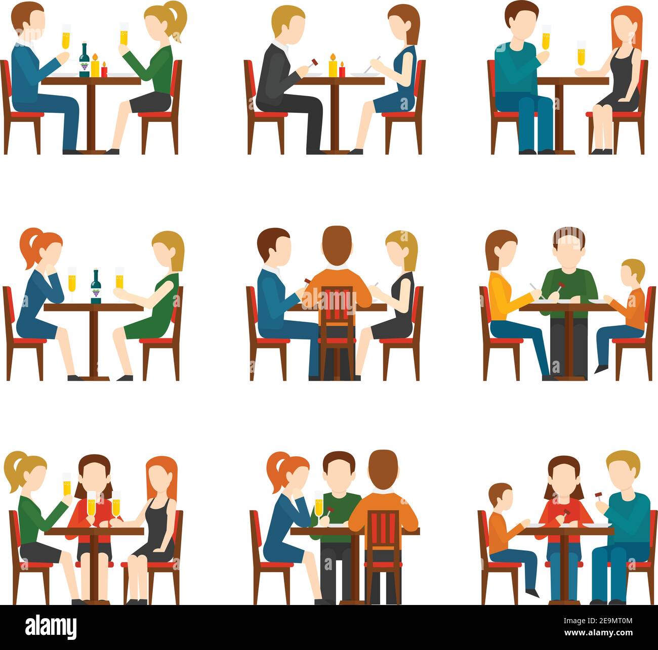 Group students talking cafe Stock Vector Images - Alamy