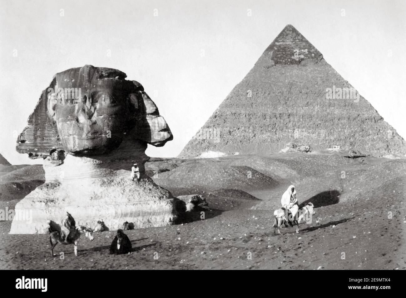 Late 19th century photograph - Great Pyramid and Sphinx, Egypt, 1880's ...