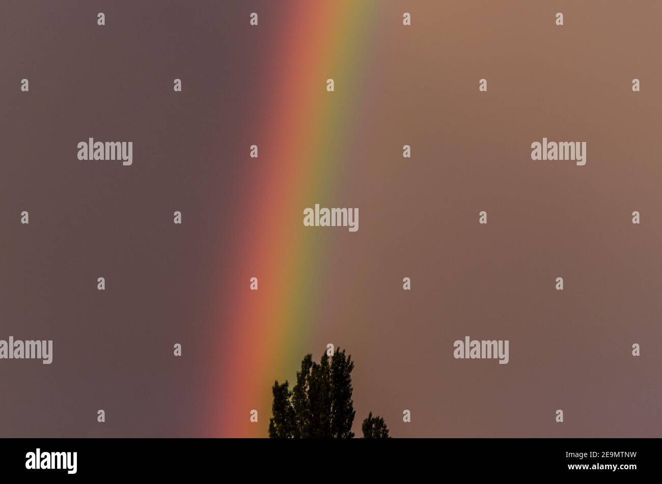 colorful rainbow at evening sky Stock Photo - Alamy