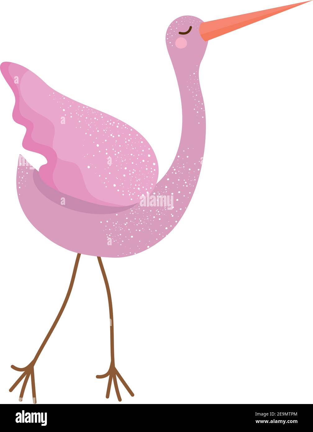 Pink Stork Clipart