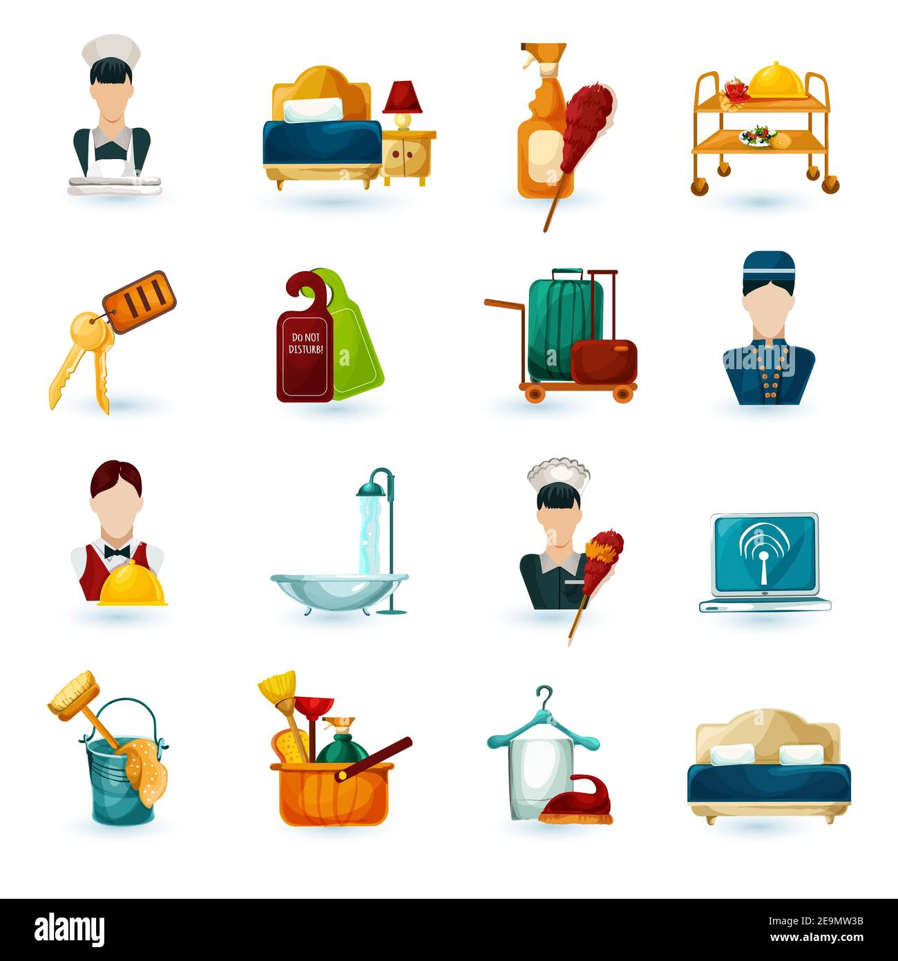 Woman iron bed Cut Out Stock Images & Pictures - Alamy