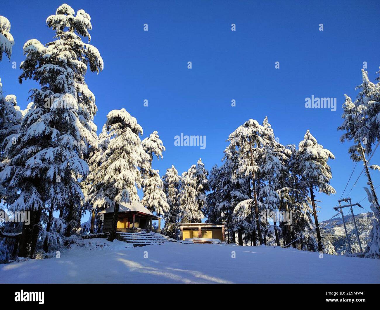 Shimla. 5th Feb, 2021. Photo taken on Feb. 5, 2021 shows the scenery ...