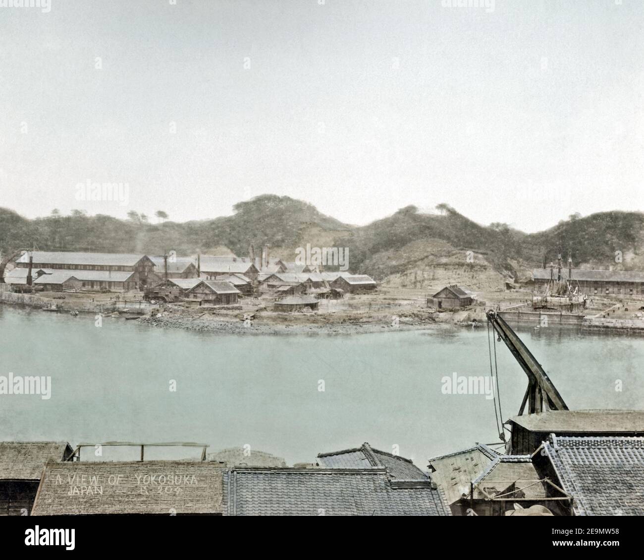 Late 19th century photograph - Yokosuka docks, Yokohama, Japan Stock ...