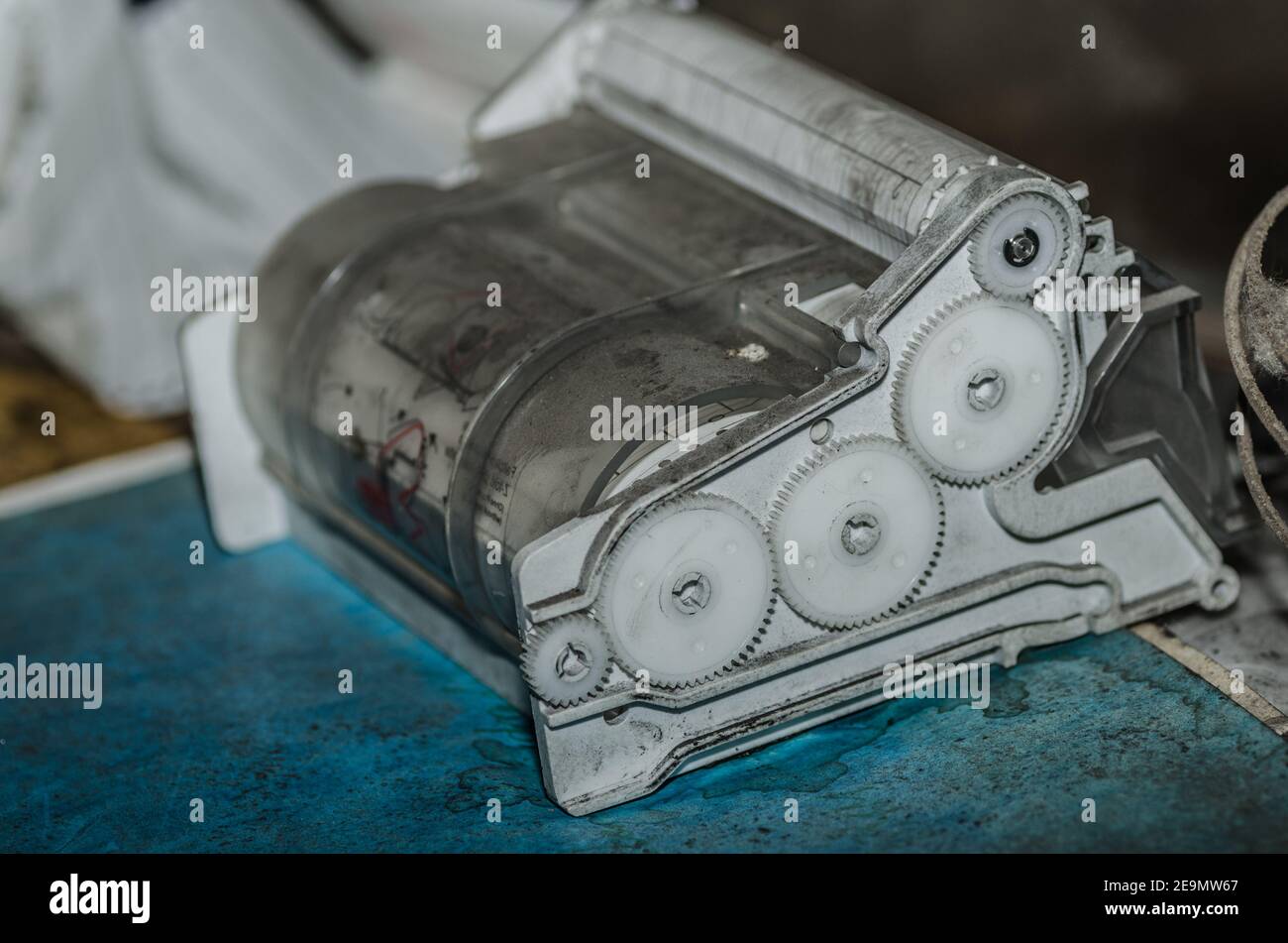 old office tool on a desk Stock Photo - Alamy