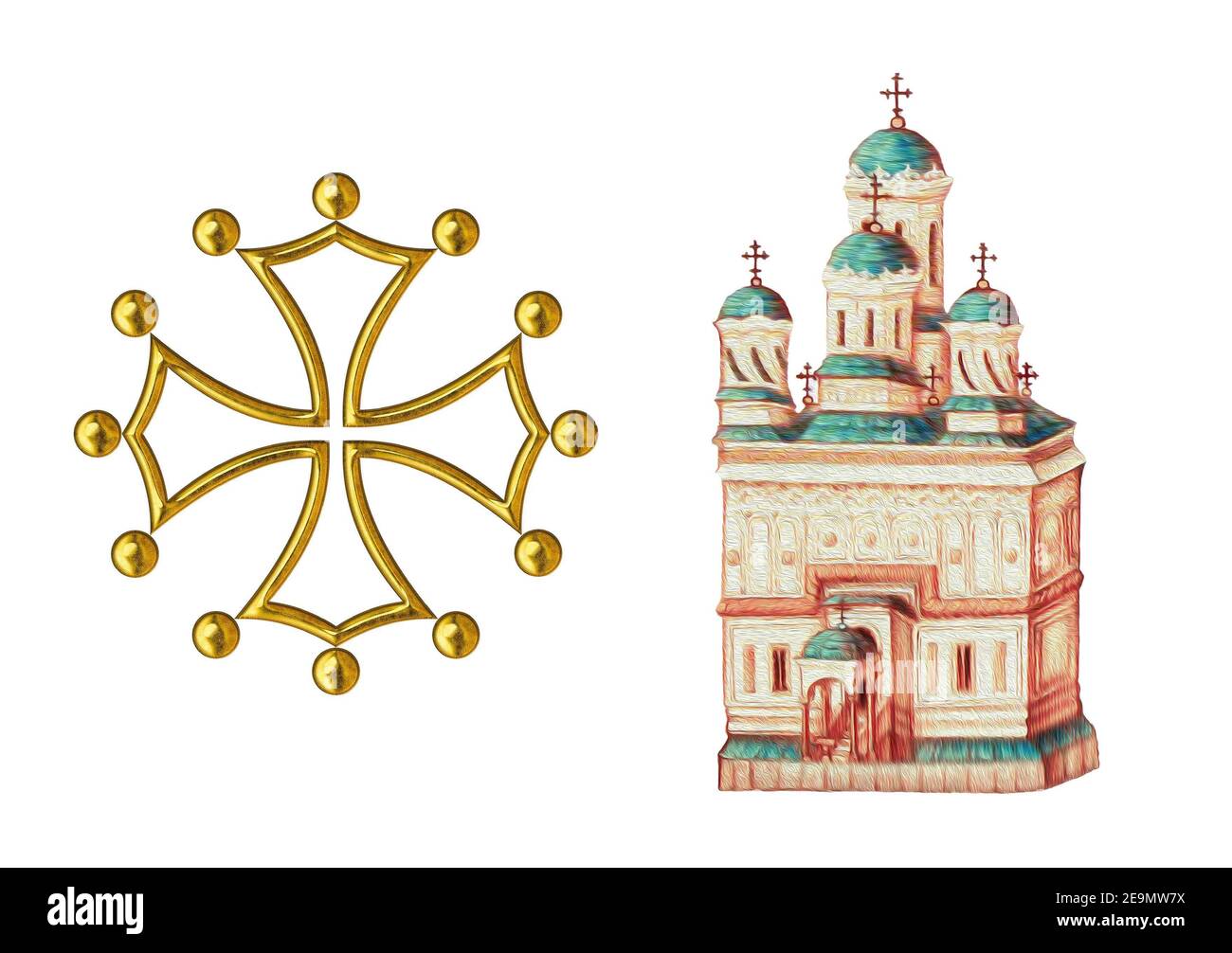 Color orthodox book floral decoration Stock Photo - Alamy